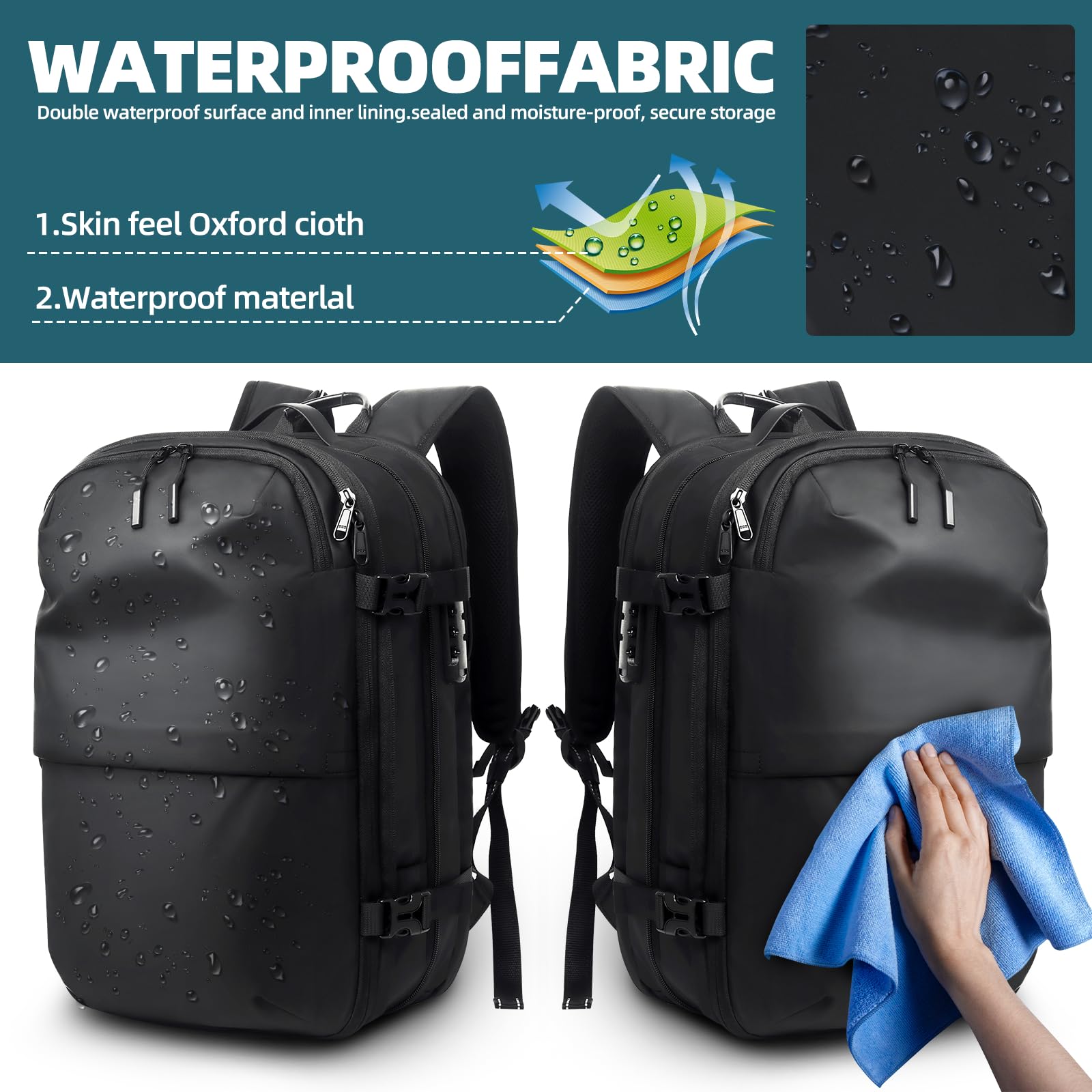 lovvento Cute Backpack Waterproof Vintage Laptop Backpack 15.6" Work College School Backpacks for Teen Girls Nurse Teacher Blue