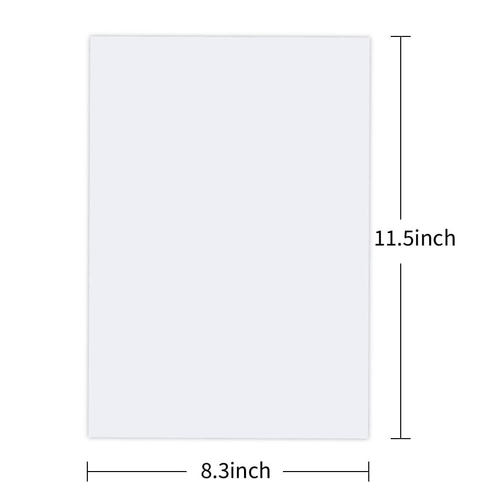 ISusser 20 Sheets A4 Size 8.3x11.5 Inch Clear Double Sided Adhesive Tape Sheets, Super Strong Sticky Tape, DIY Art/Craft/Home Decorative Tape with White Liner