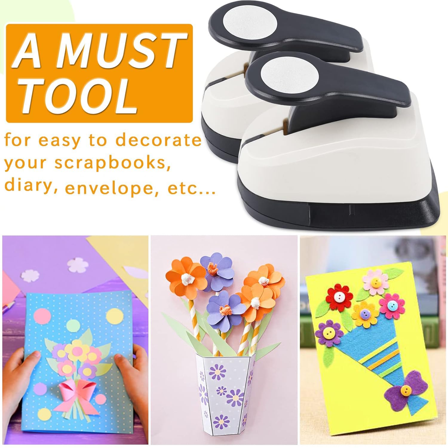 Hole Puncher, Hole Punch, Circle Punch, Paper Punches for Crafting, Circle Hole Punch, 1 inch Hole Punch, 1 inch Circle Punch, Large Hole Punch, Hole Puncher Single, 3pcs Circle Punch Set