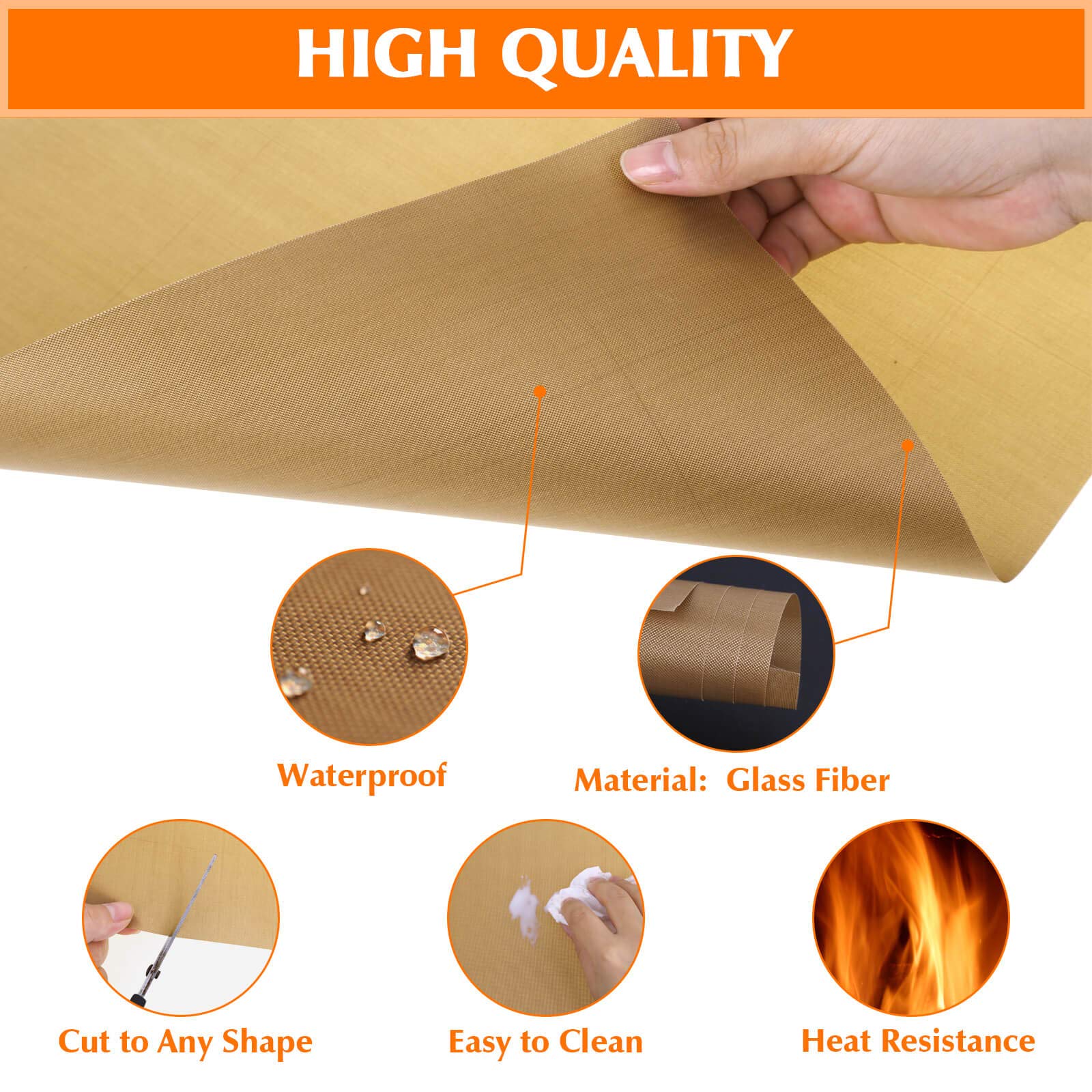 Teflon Sheet for Heat Press, 15 Pack Selizo Heat Transfer Cover Paper Heat Resistant Transfer Protector Sheets for Cricut Iron HTV Vinyl, Sublimation, Baking and Craft