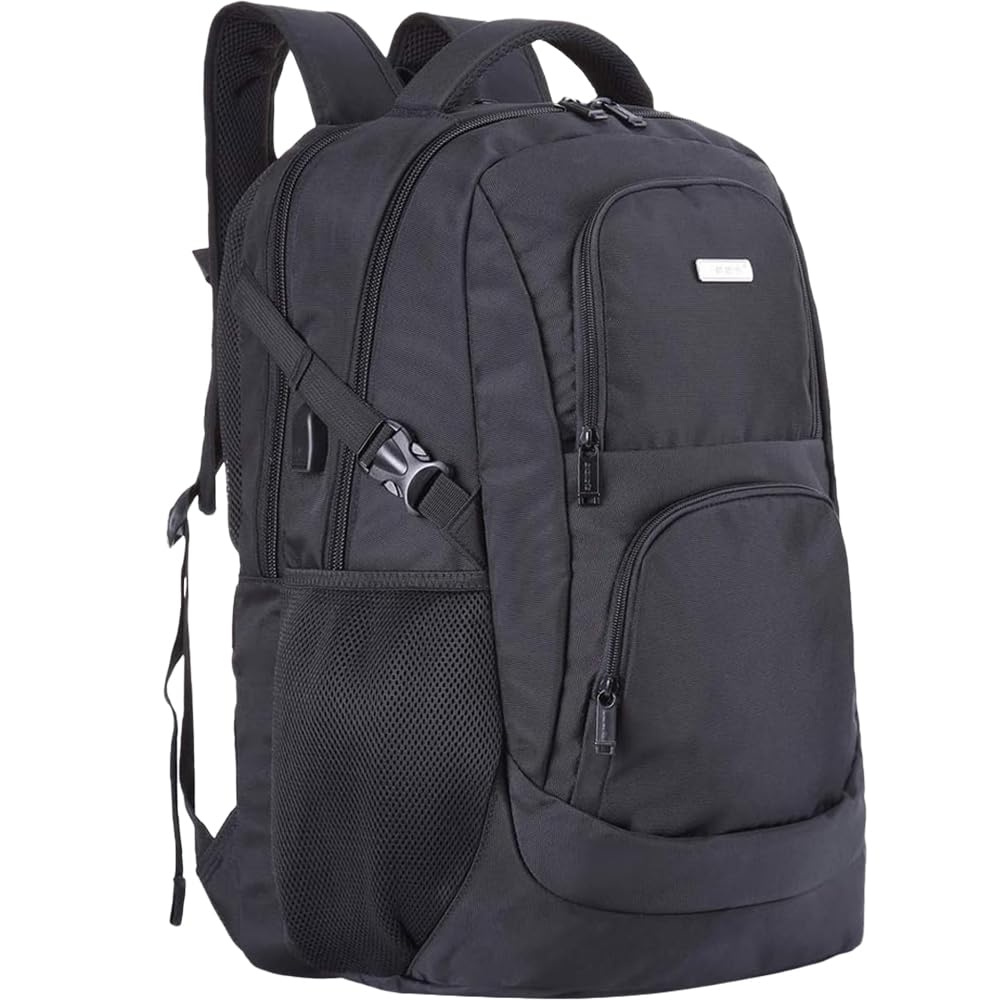 50L Travel Laptop Backpack Fits Up to 19 Inches Notebook Computer TSA Durable College School Bookbag with USB Charging Port &Raincover