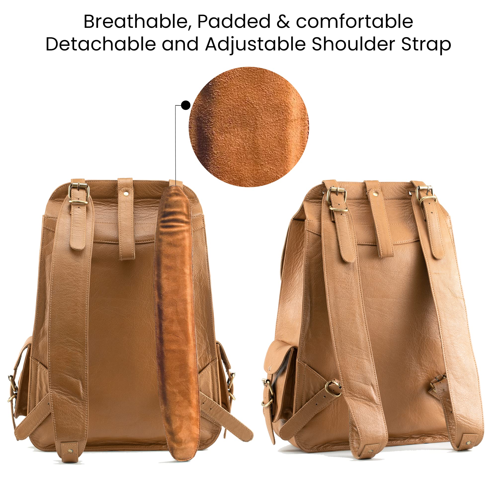 Handmade World Vintage Full Grain 20 Inch Blue Leather Laptop Large Backpack Casual Bookbag Daypack Camping Travel Rucksack Knapsack