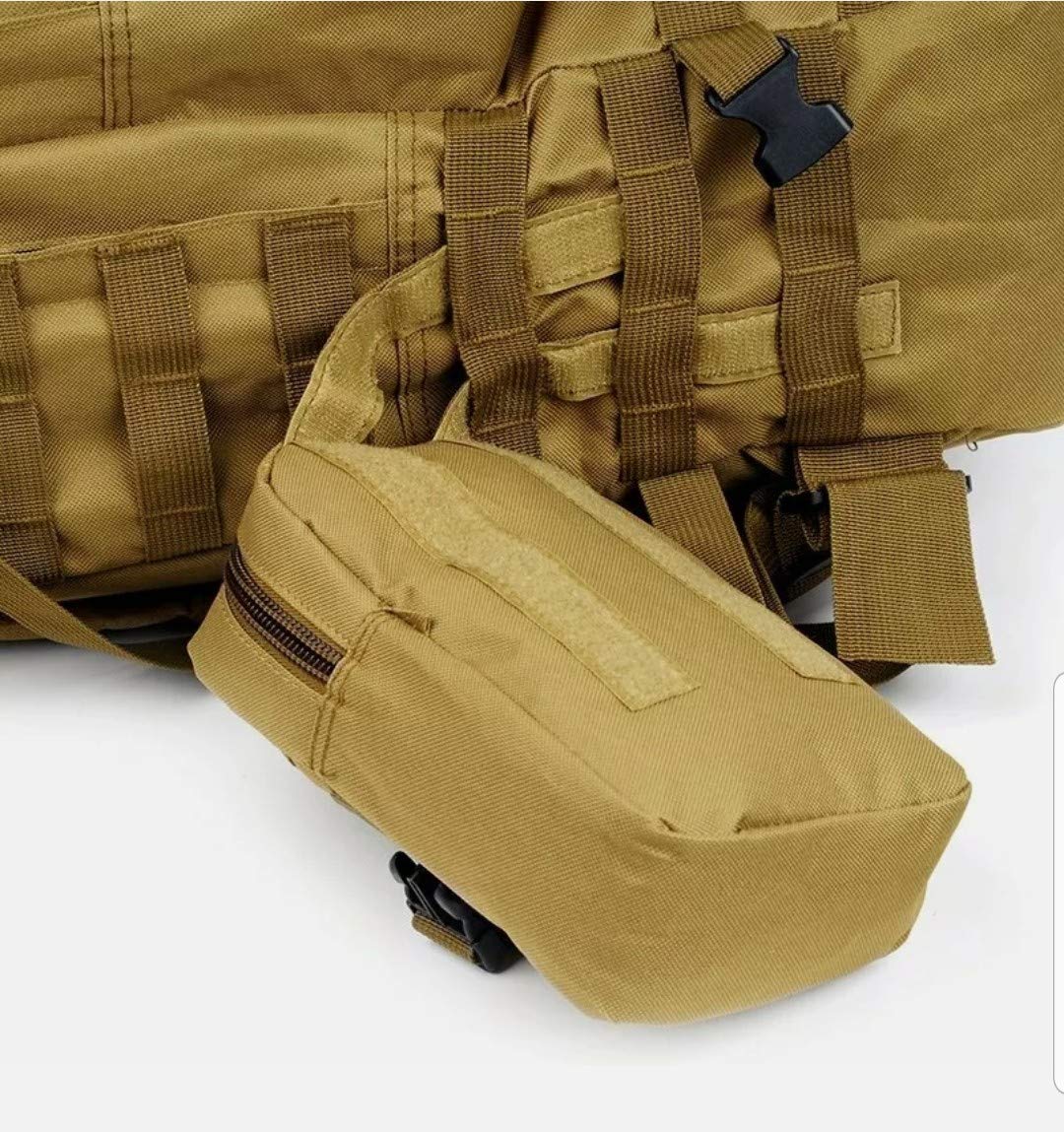 HHE 55L Military Tactical Bag for Camping Hiking Trekking Hunting Bug Out Bag Outdoor Backpack (Khaki),Large