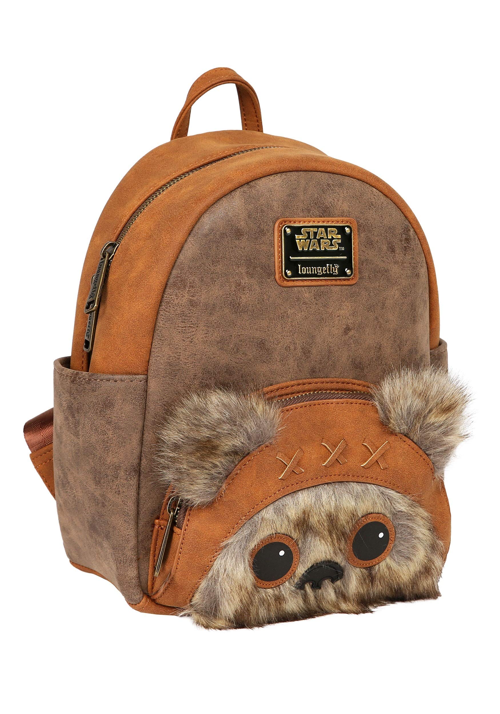 Loungefly Star Wars Ewok Faux Leather Cosplay Womens Mini Backpack Purse