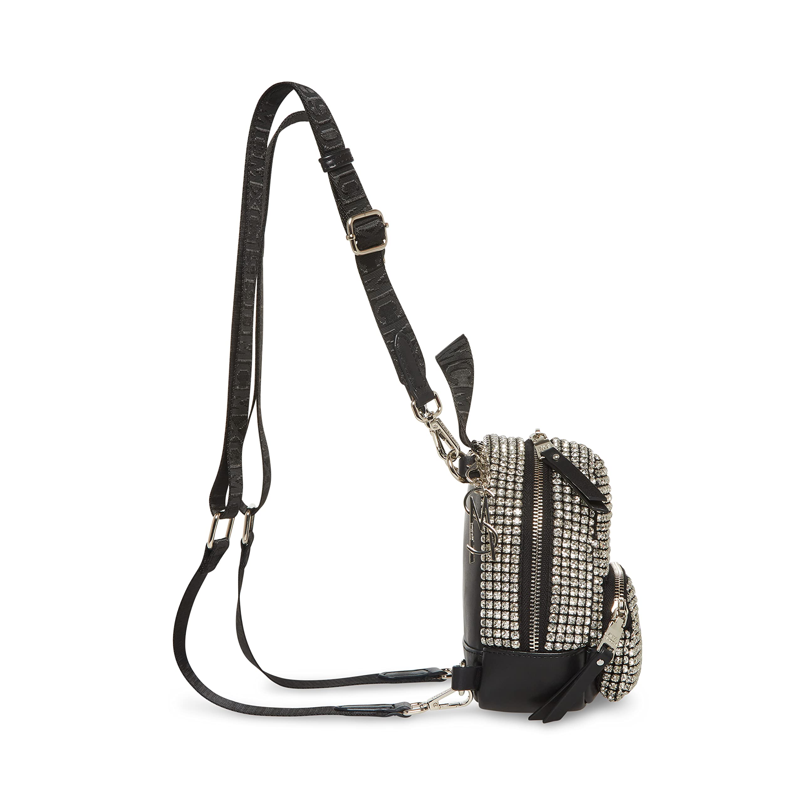 Steve Madden STIFFA Rhinestone Mini Backpack, Black