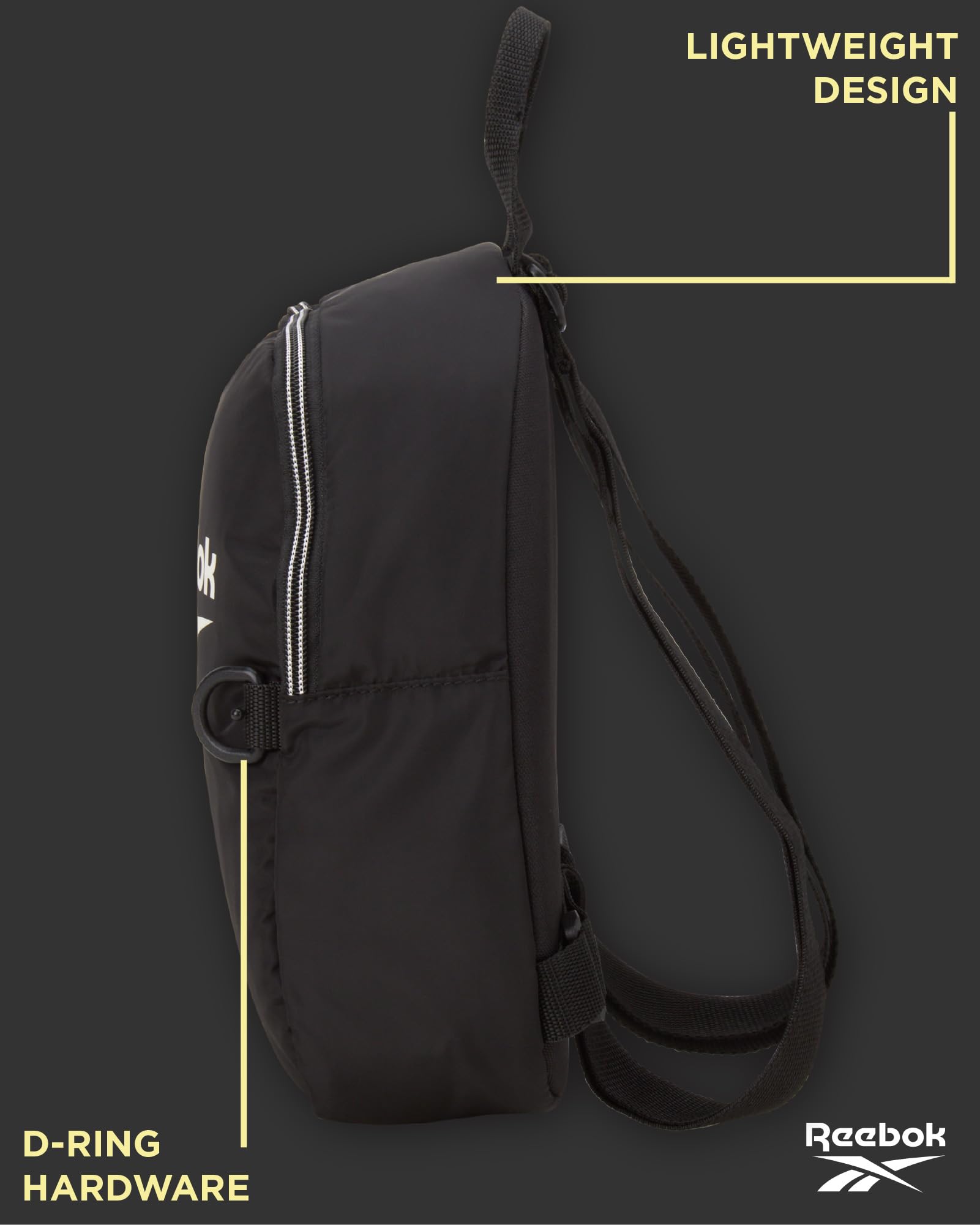 Reebok Women's Backpack - Sydney Lightweight Mini Shoulder Purse - Casual Gym Bag for Kids, Teens, and Adults, Size One Size, Deep Quartz