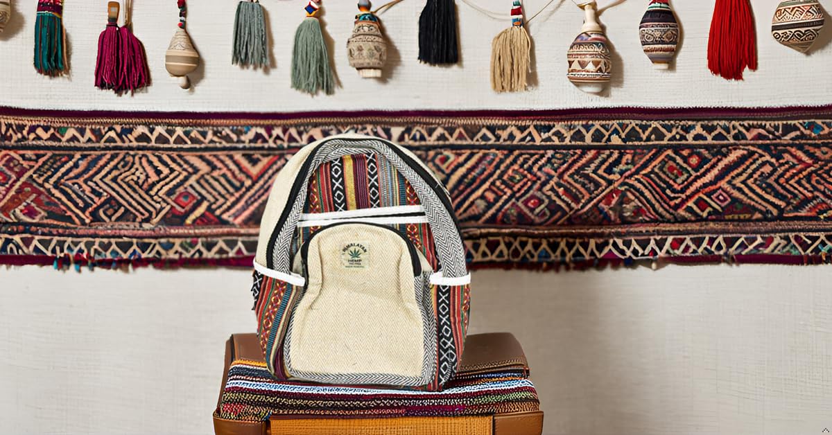 Threadheads Himalayan Hemp Woven Mini Backpack - 11" x 13"