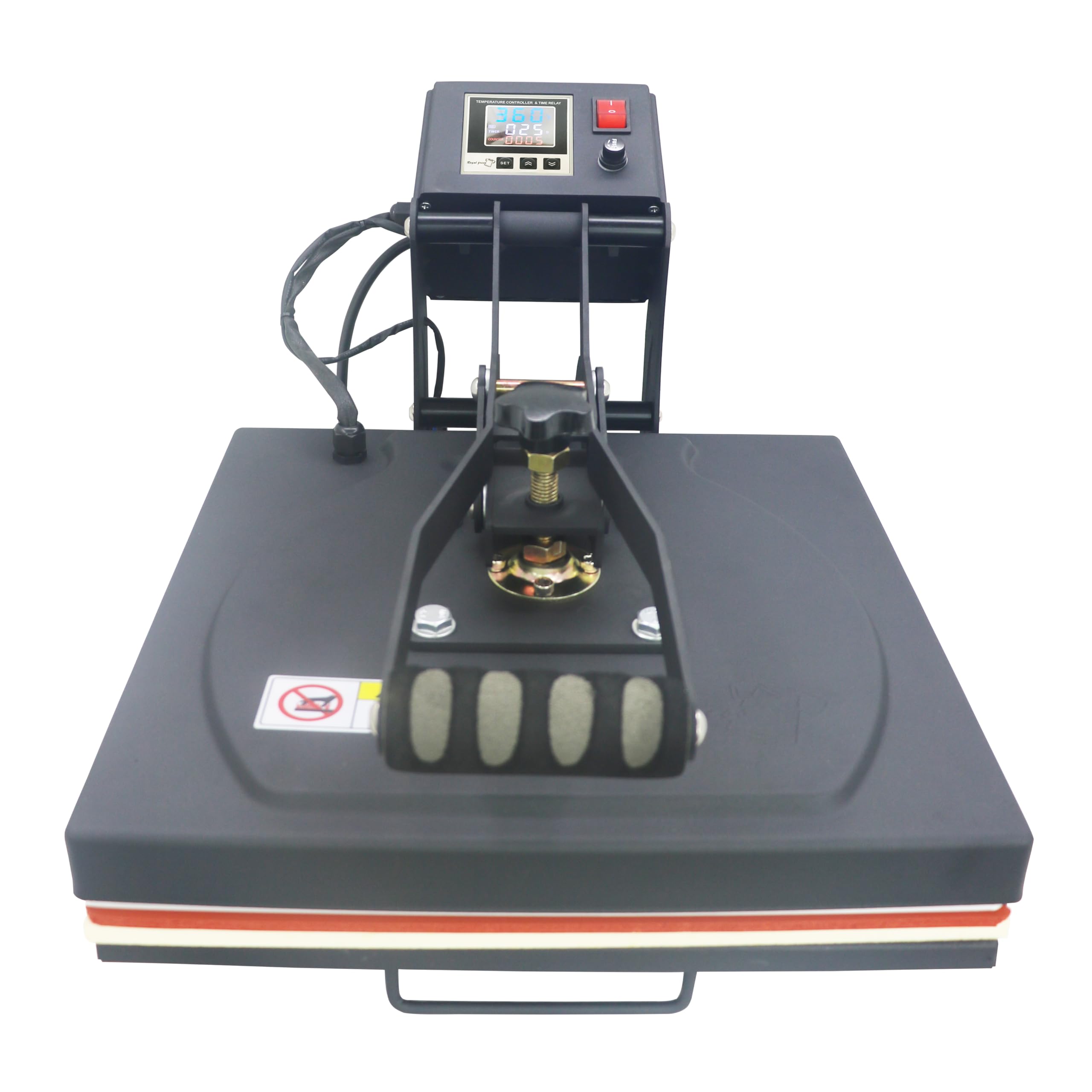 RoyalPress 15" x 15" Color LED Industrial-Quality Digital Sublimation Heat Transfer Machine T-Shirt Heat Press Machine, 15" x 15", Blue
