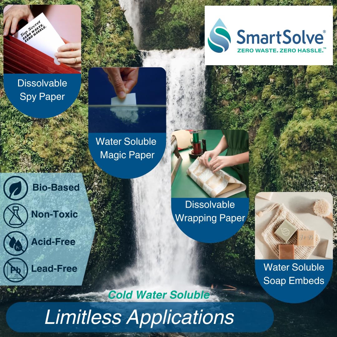 SmartSolve - IT118942 2pt Water-Soluble Translucent Paper, 8.5" x 11", White (Pack of 25)
