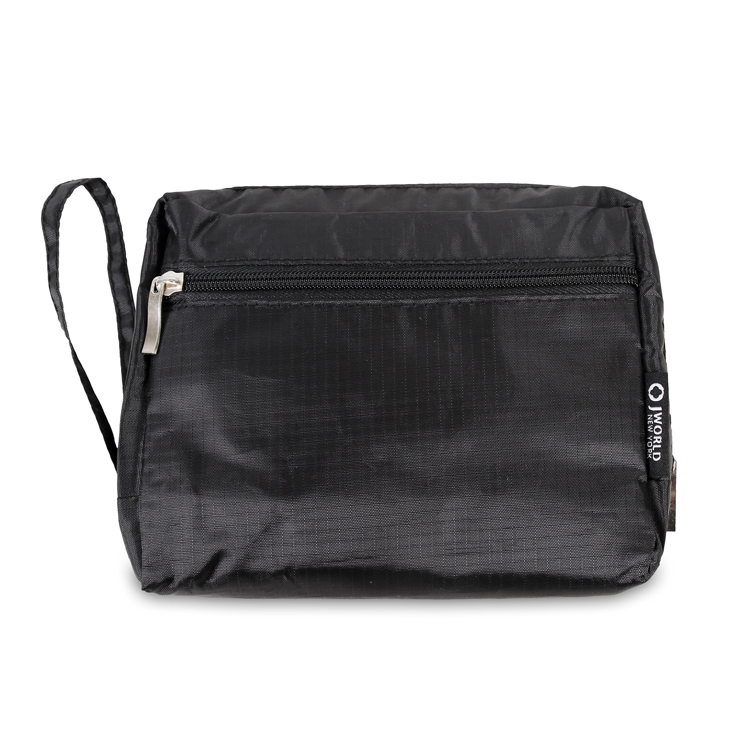 J World New York Buena Folding Backpack, Black, 6 X 11 X 15.7 (H X W X D)