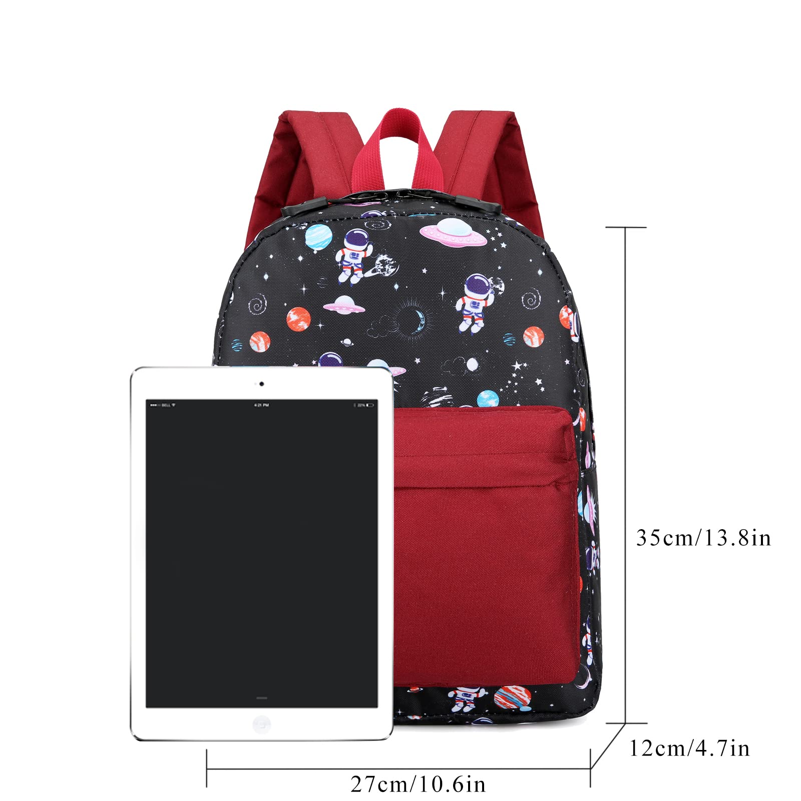 Vanaheimr Toddler Kids Backpack Boy Astronauts Universe Preschool Cute Backpack Child Daycare School Bag Nursery with Chest Strap