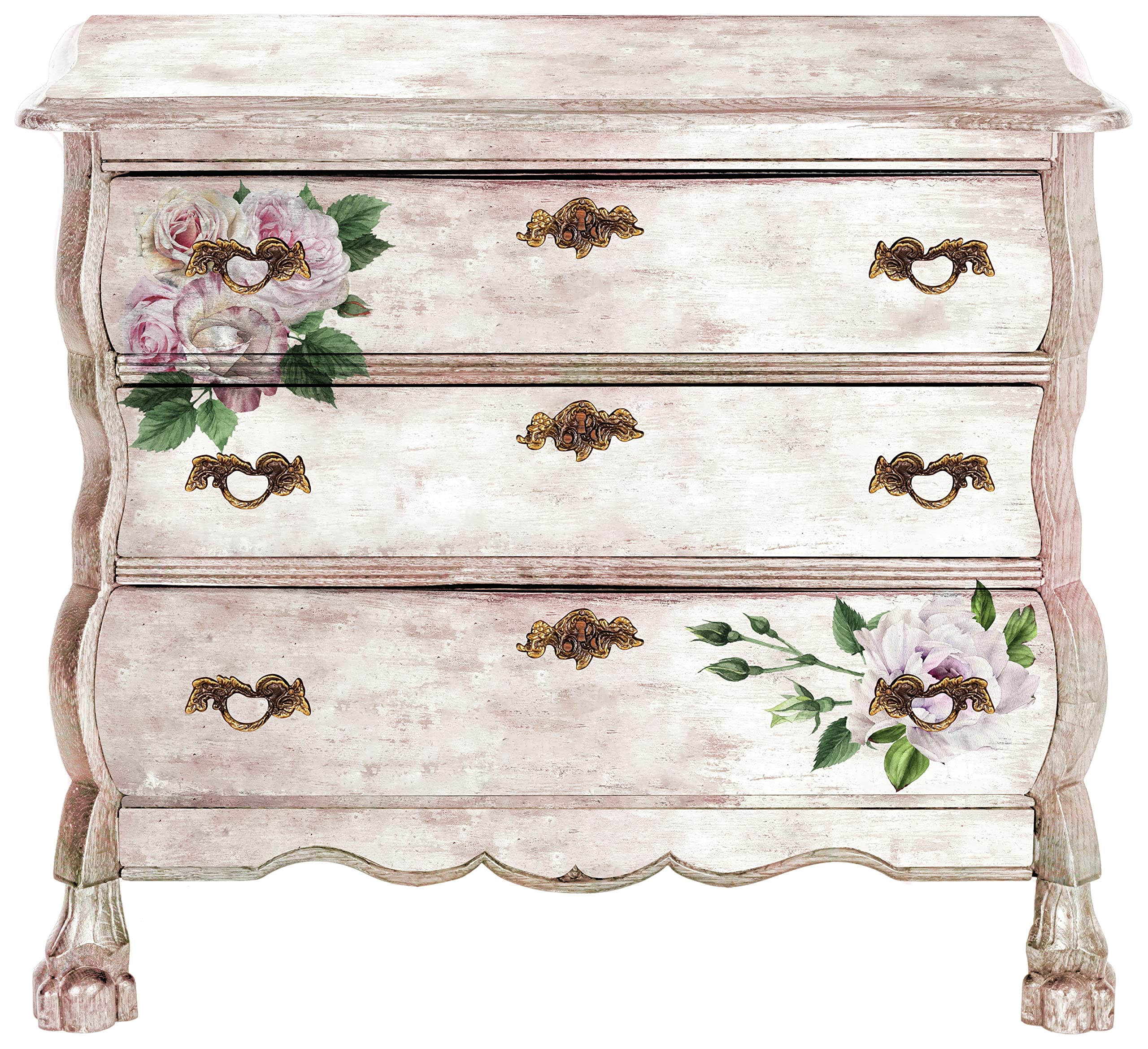 Redesign Decor Transfers - Delicate Roses - 3 Sheets, 6"x12"