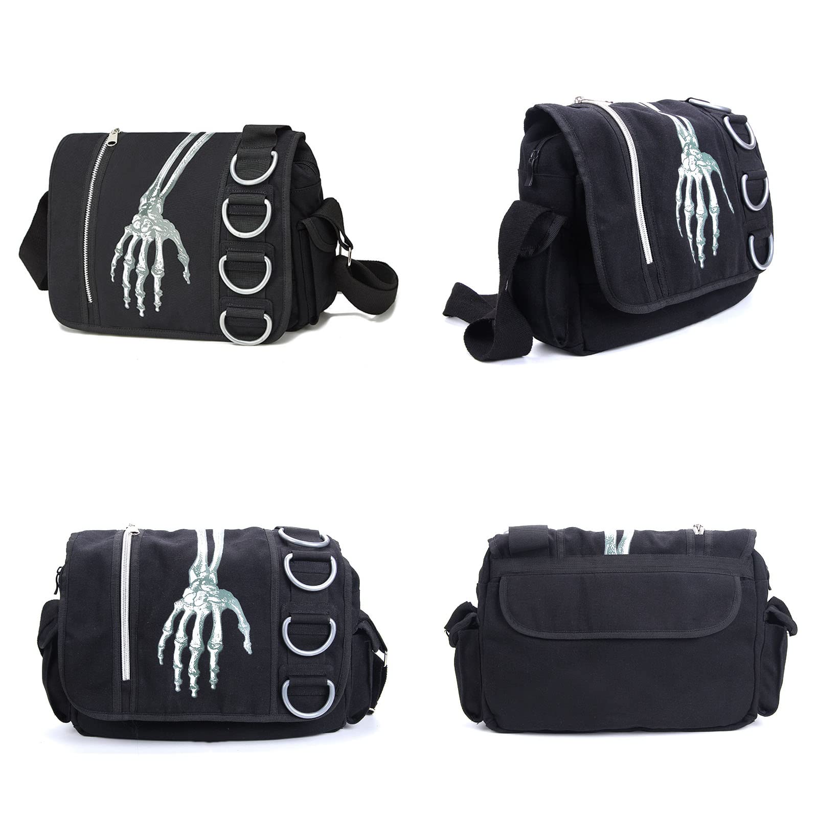 Goth Backpack Y2k Backpack EMO Backpack Goth Messenger BagGrunge Backpack Street Hipster Backpack (BB3023)