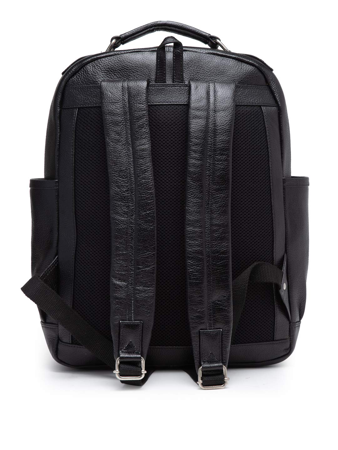 Teakwood Genuine Leather Backpack 15.6 inch Travel Laptop Bag Casual Shoulder Vintage Daypack For Men and Women (Black)