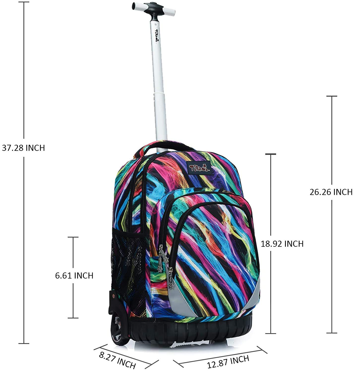 Tilami Rolling Backpack Laptop 18 inch with Lunch Bag, Butterfly