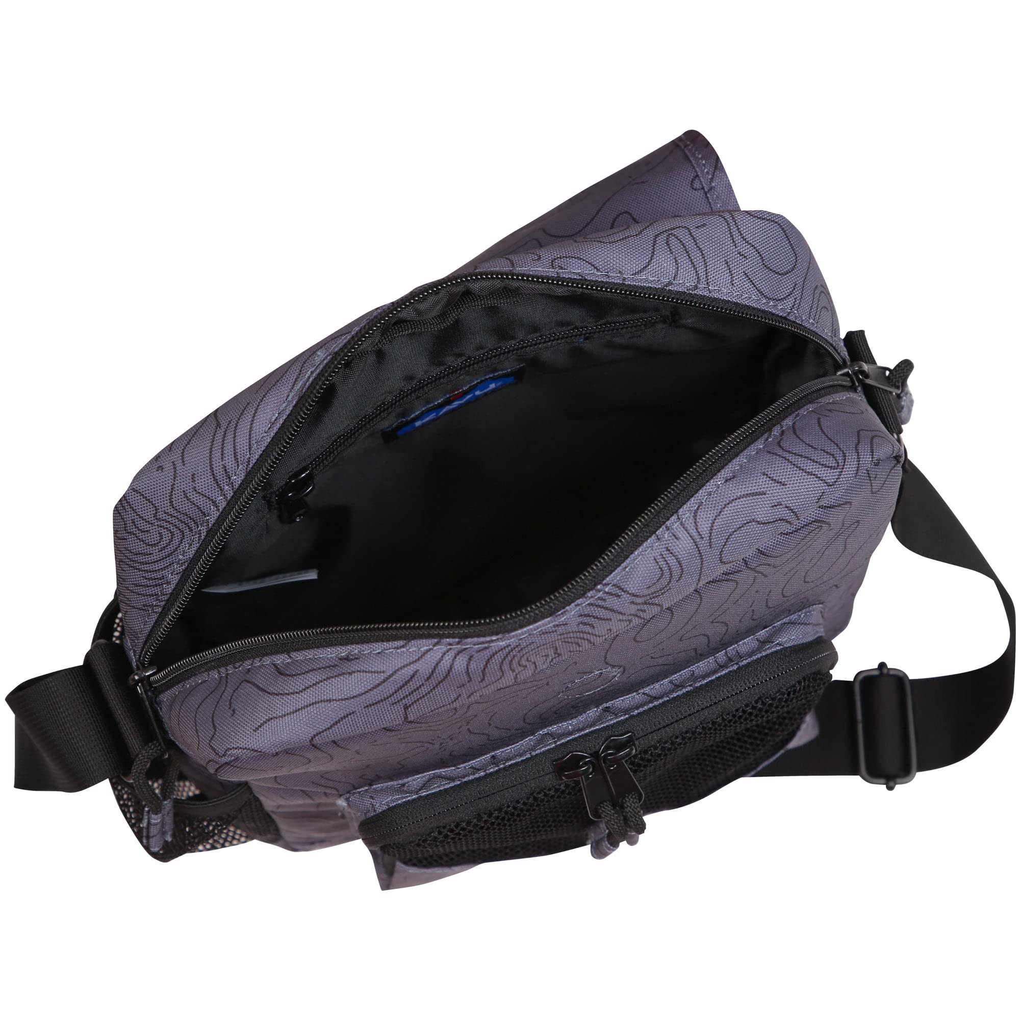KAVU Cross Port Crossbody Bag Water Resistant Hiking Sling Pack-Stone Topo