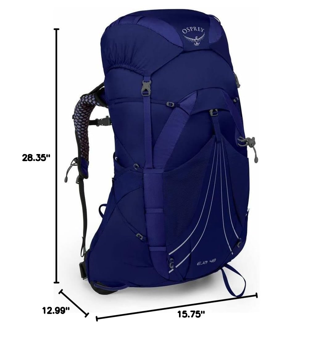 Osprey Eja 48 Women's Backpacking Backpack, Equinox Blue, X-Small