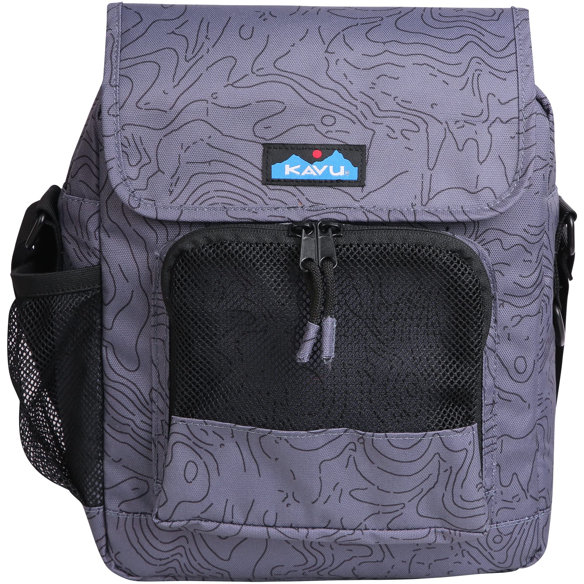 KAVU Cross Port Crossbody Bag Water Resistant Hiking Sling Pack-Stone Topo
