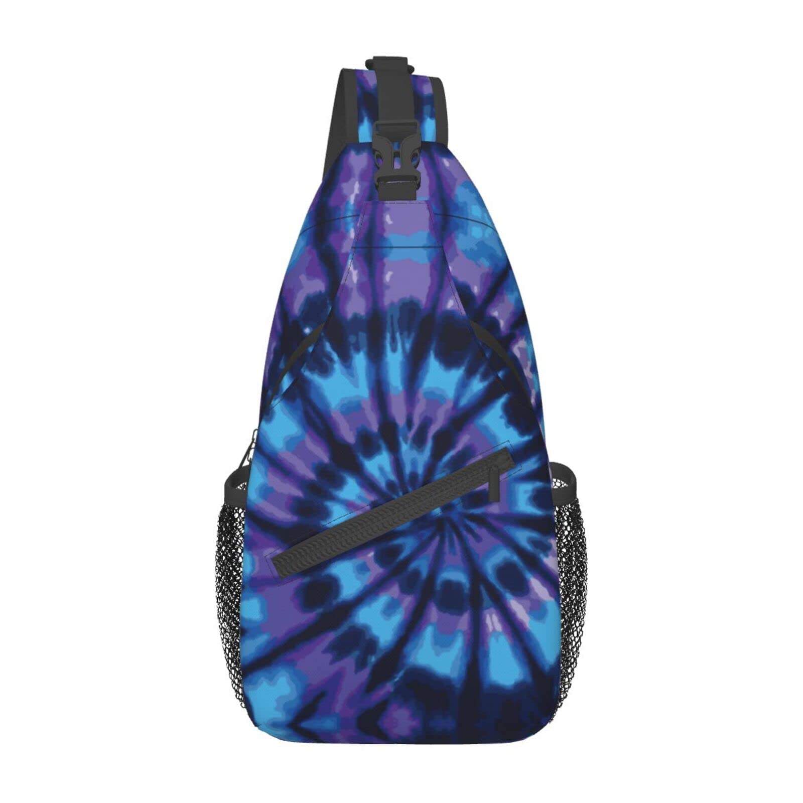 Yrebyou Tie Dye Sling Bag Hiking Travel Backpack Waterproof Adjustable Daypack Crossbody Shoulder Chest Bag For Women Men