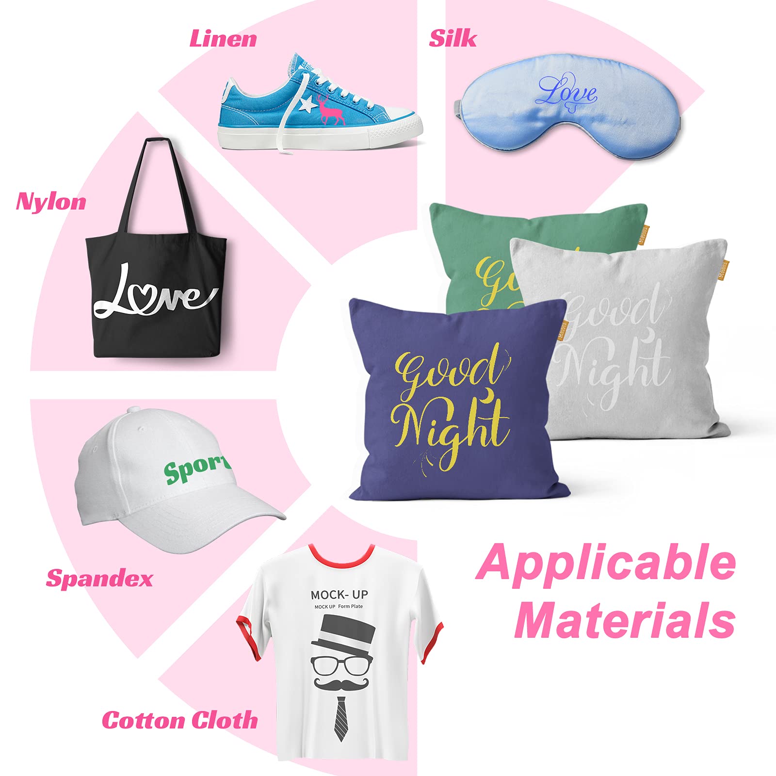 CAREGY Heat Transfer Vinyl for T-Shirts 12in.x10in. 36 Sheets-Iron On Vinyl HTV Bundle