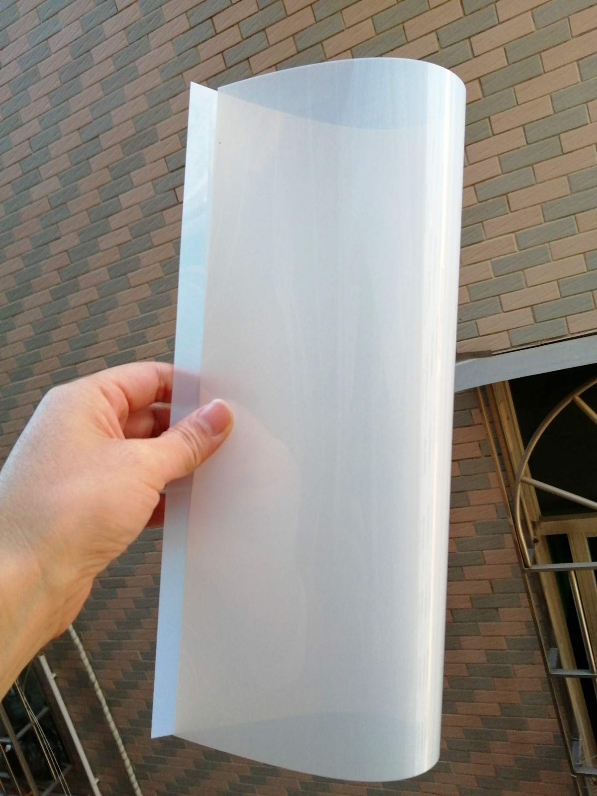 BANLTRE 10 Sheets 10 mil Mylar Sheet 12 x 12 inch Milky Translucent PET Blank Stencil Making Sheet for Cricut, Laser Cutting, Gyro-Cut Tool Template Material (10 mil)