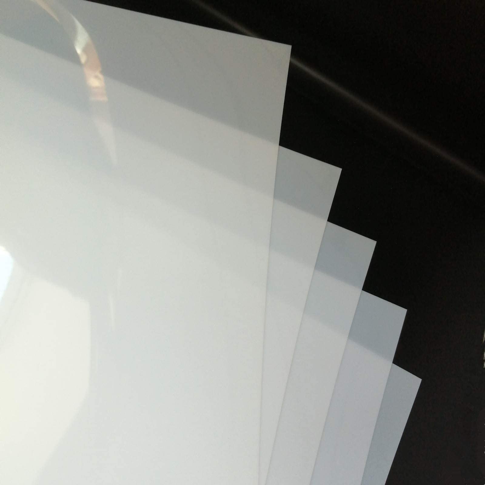 BANLTRE 10 Sheets 10 mil Mylar Sheet 12 x 12 inch Milky Translucent PET Blank Stencil Making Sheet for Cricut, Laser Cutting, Gyro-Cut Tool Template Material (10 mil)