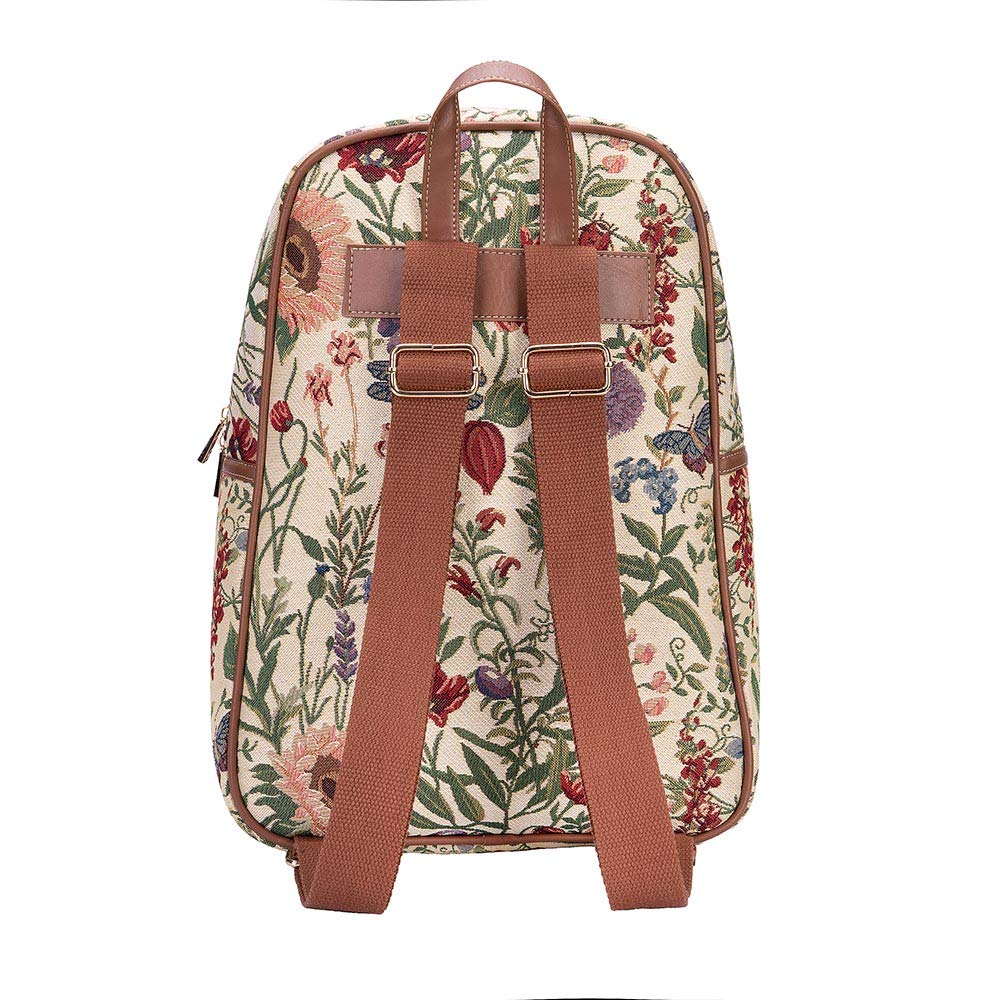 Signare Tapestry backpack purse for Women computer backpack bookbags for women with Morning Garden Design (BKPK-MGD)