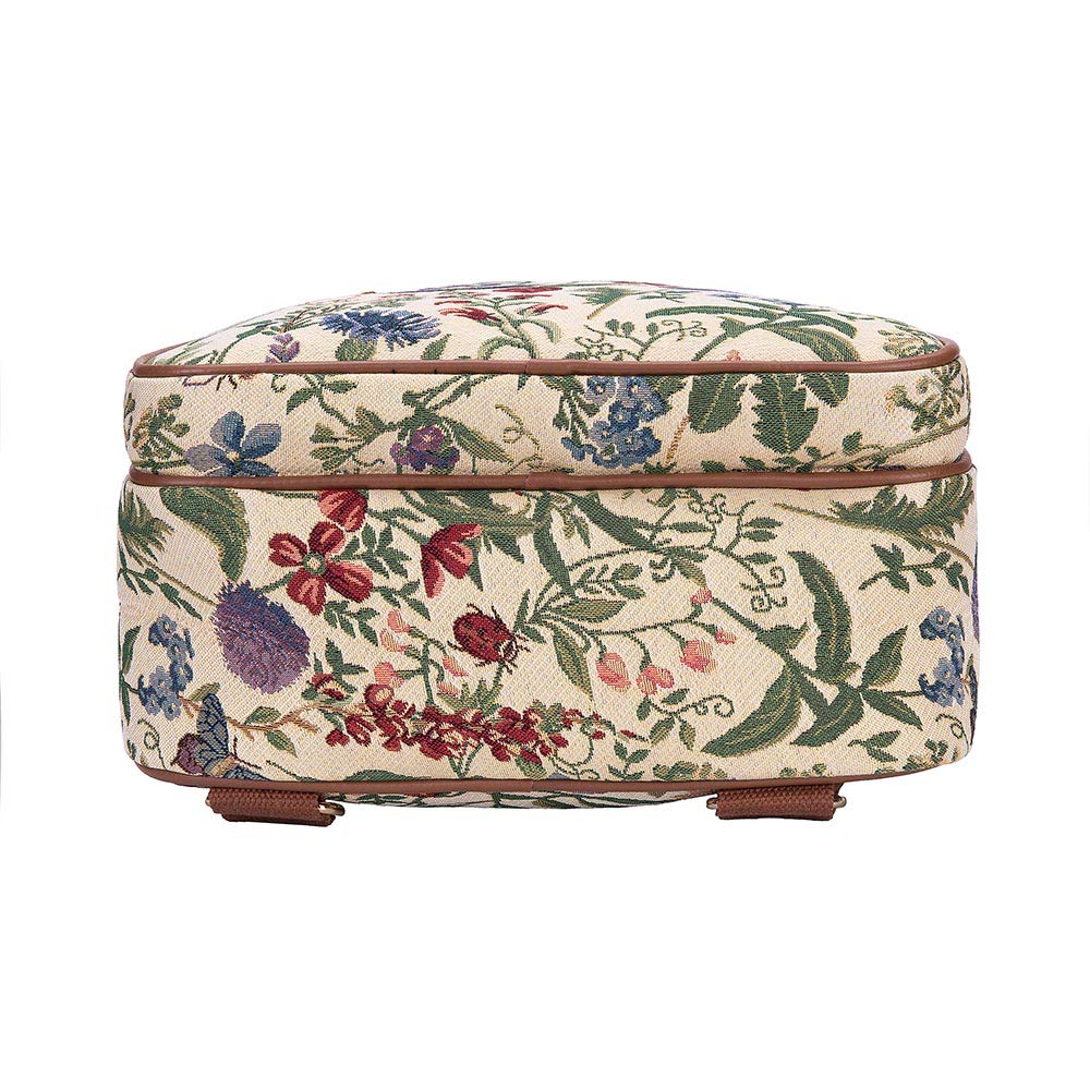 Signare Tapestry backpack purse for Women computer backpack bookbags for women with Morning Garden Design (BKPK-MGD)
