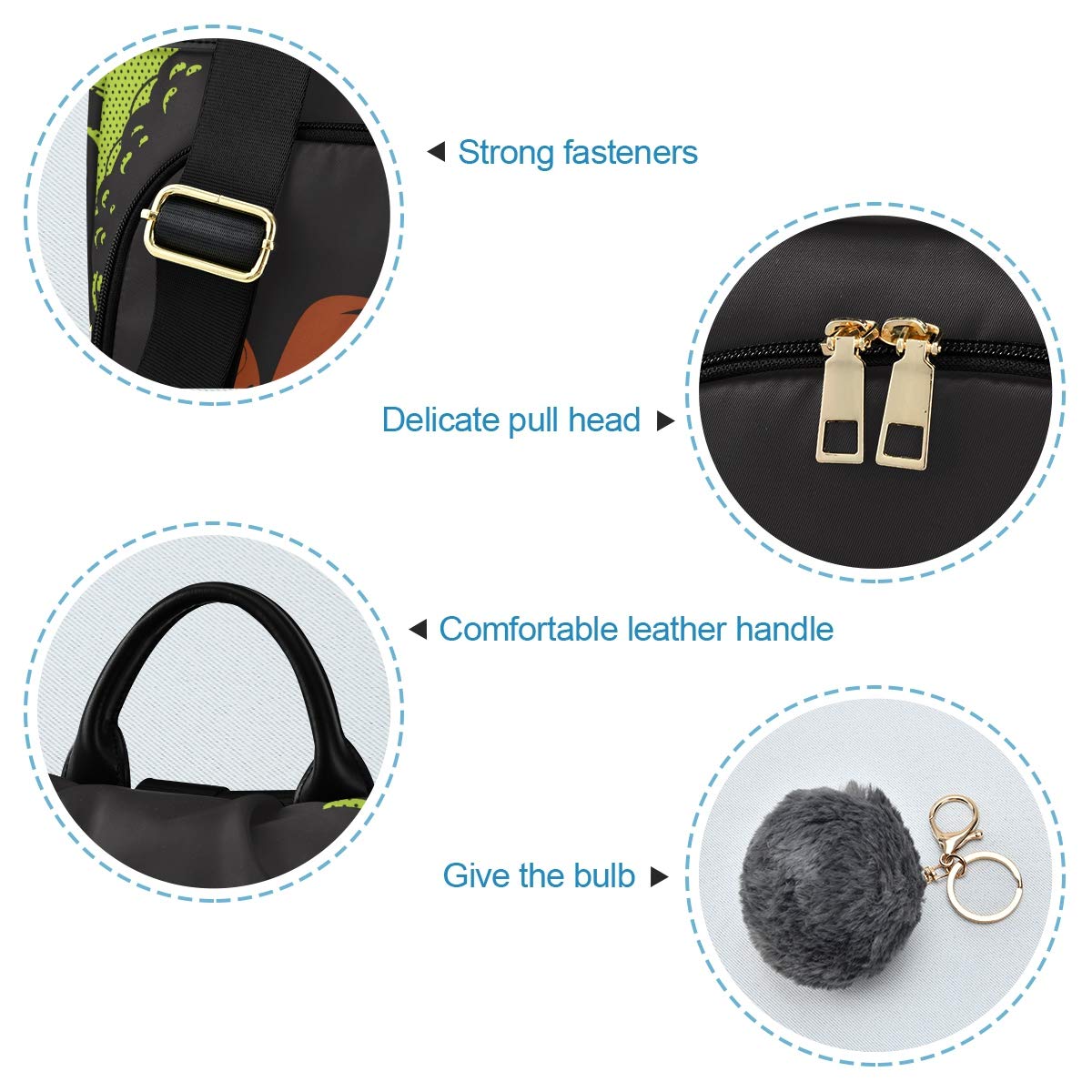 ALAZA African American Woman Backpack for Daily Shopping Travel