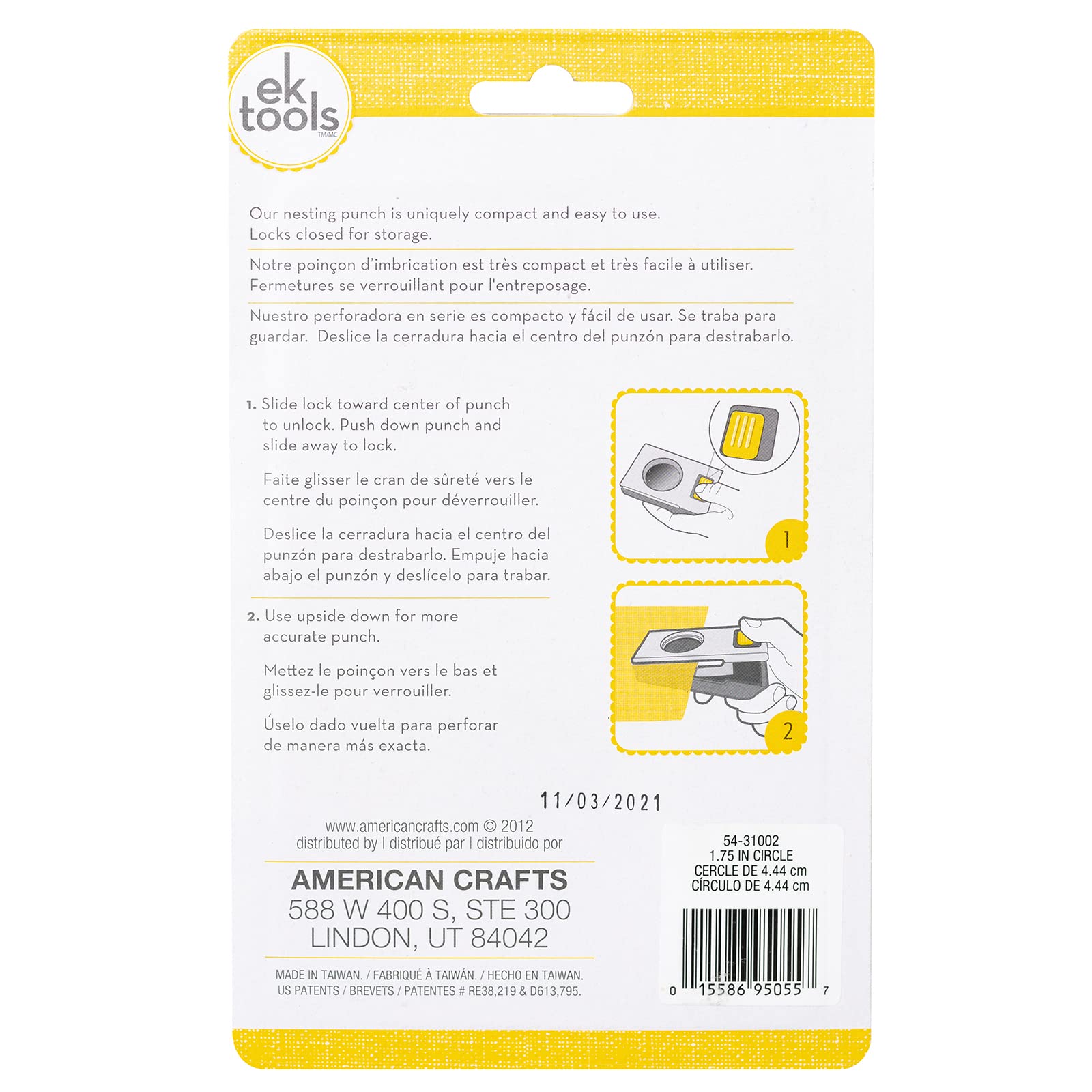EK Tools Circle Punch, 1.75-Inch, New Package