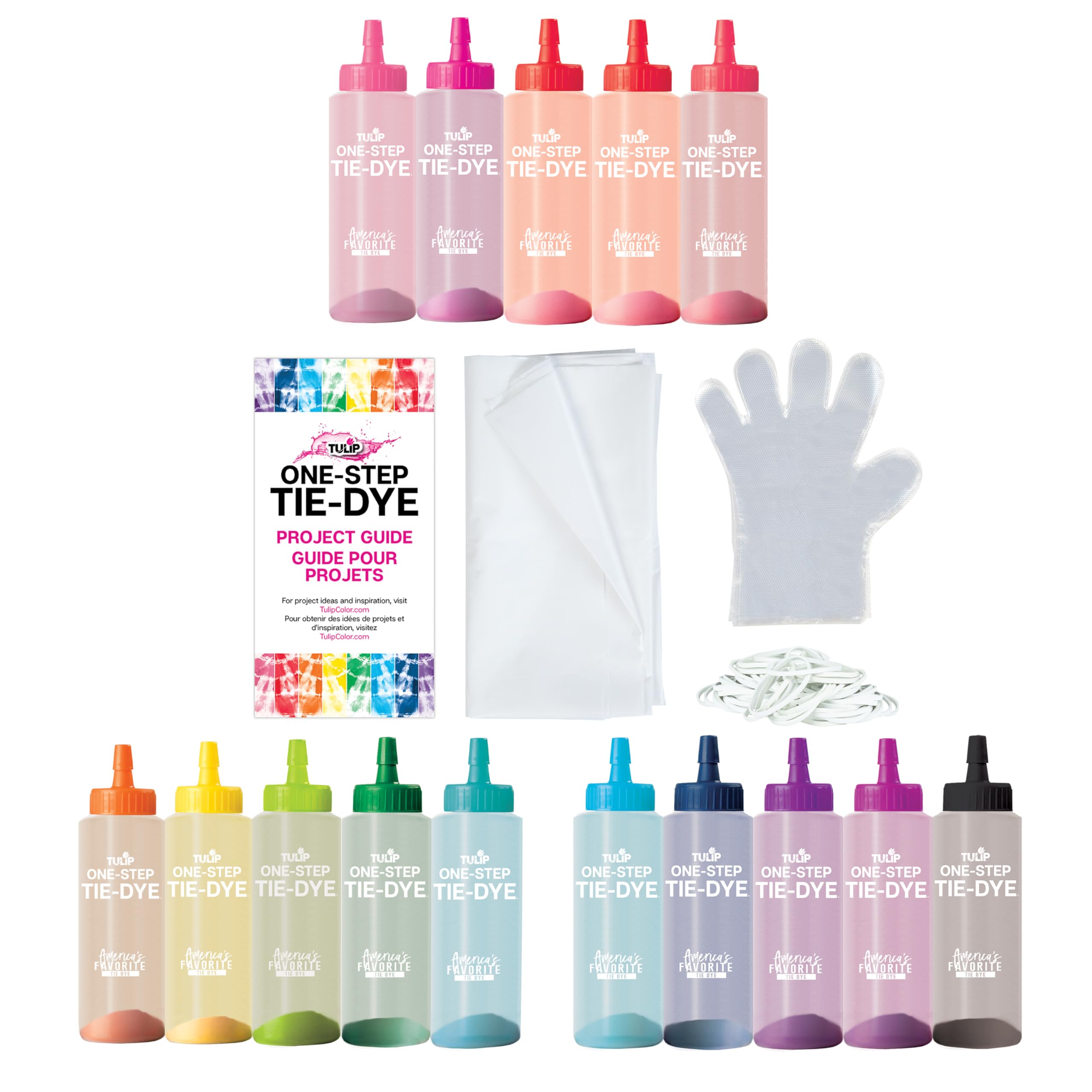 Tulip One-Step Tie-Dye Kit 15-Color Party Kit, Standard, Rainbow