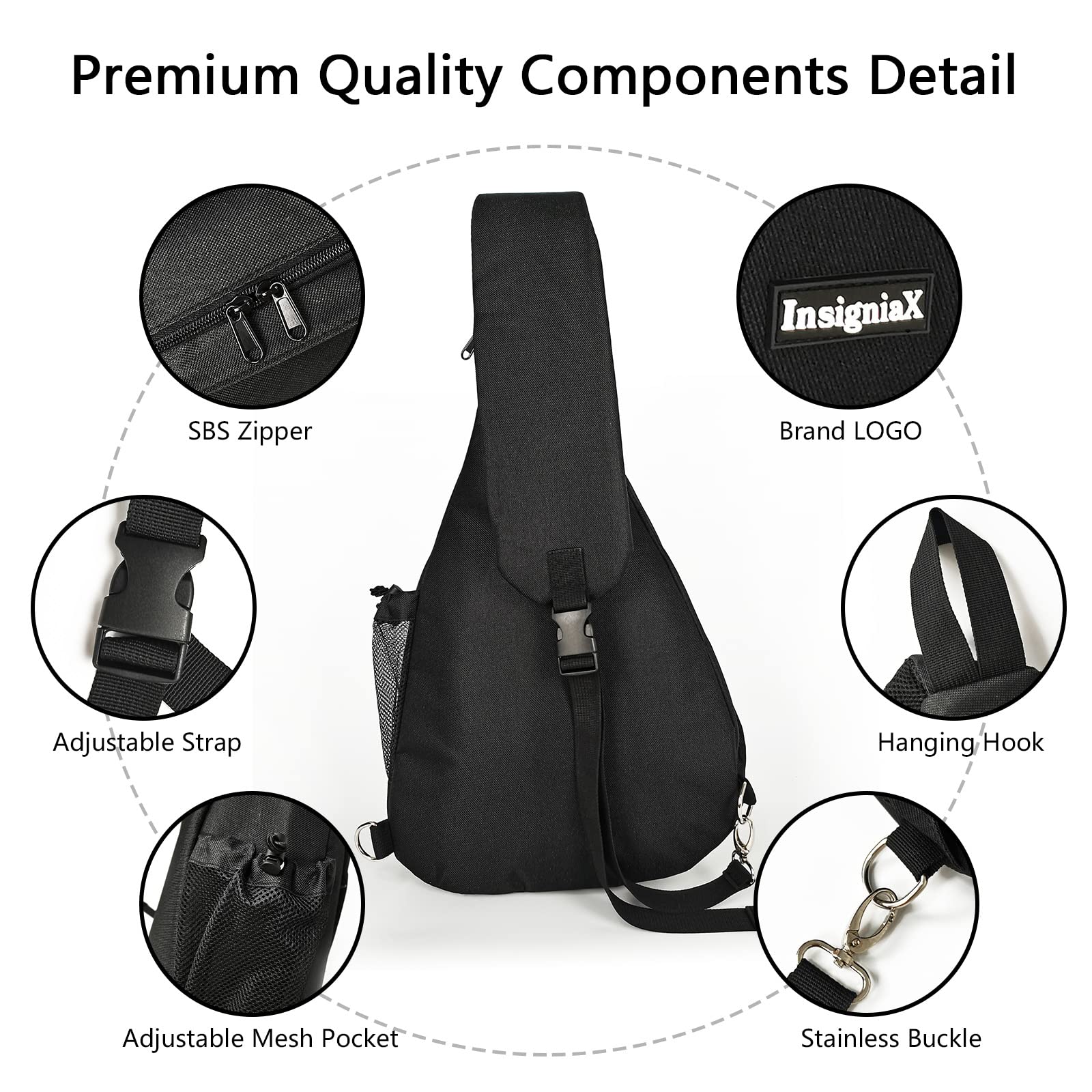 Storvyllf One Strap Backpack,Sling Bag for Men Women Waterproof Crossbody Sling Backpack Chest Shoulder Daypack for Travel Hiking