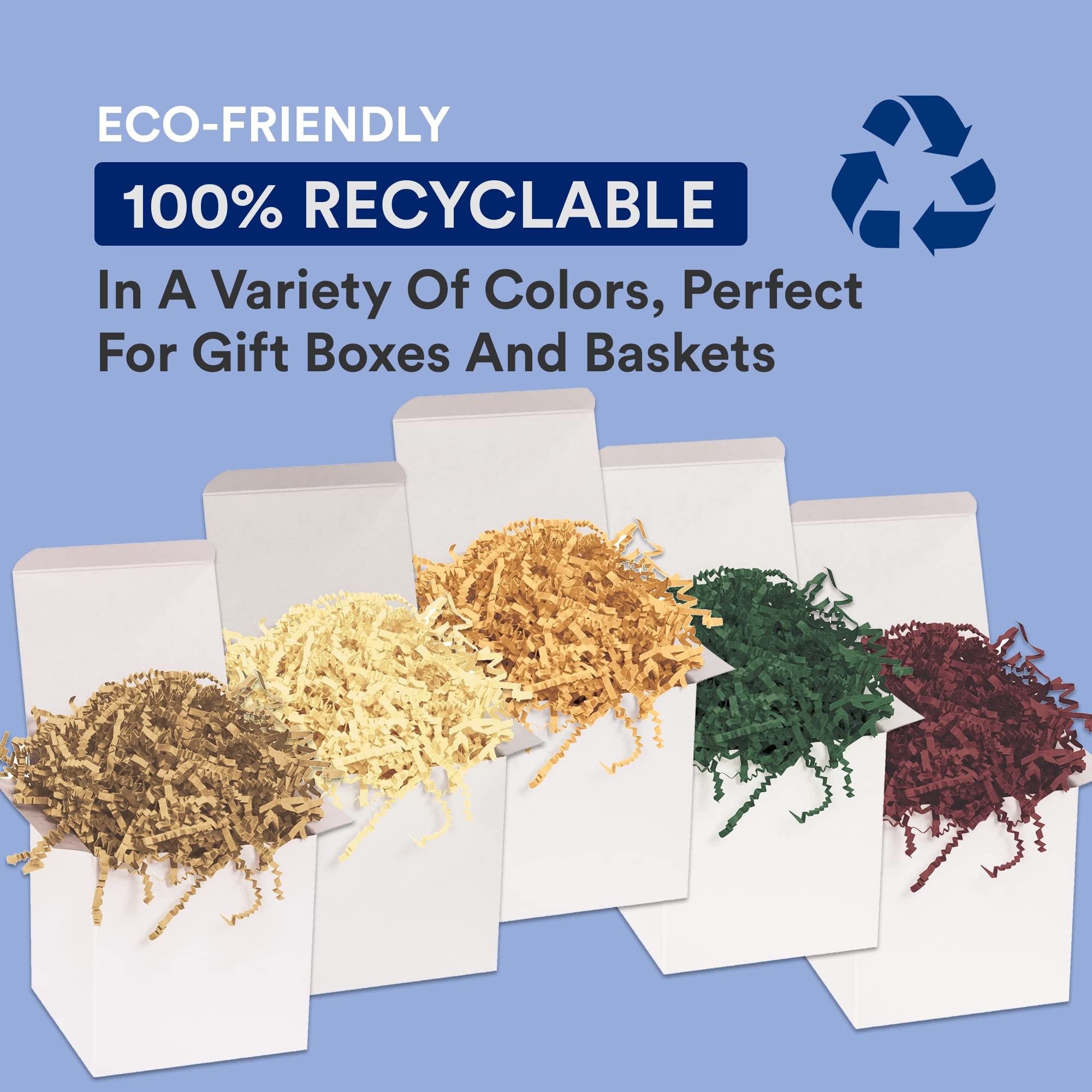 BOX USA Crinkle Paper 10 lb. Kraft, 1-Pack | Packaging Paper for Shipping, Moving, and Storage Supplies