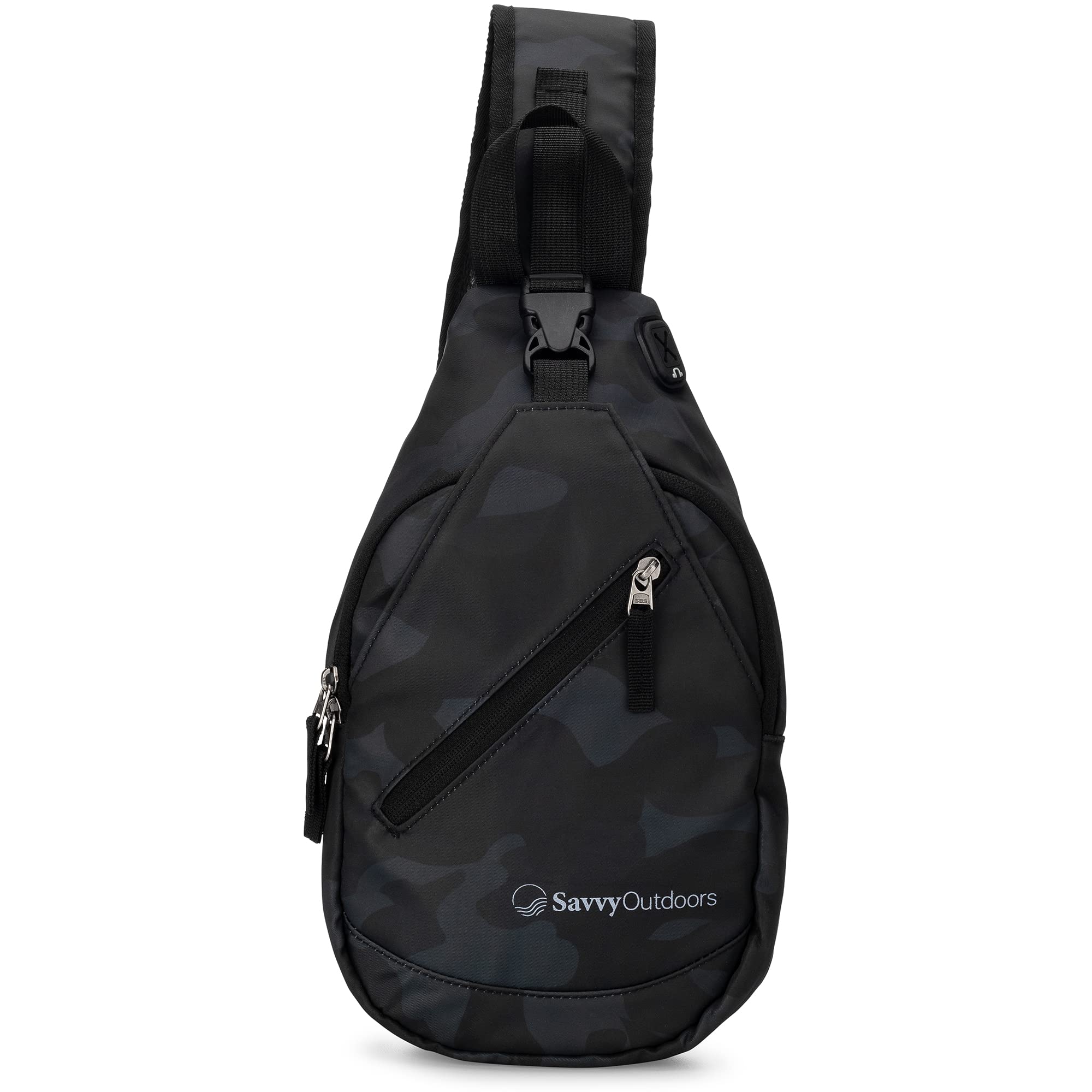 Sling Backpack for Women - Small Crossbody Bags Perfect for Hiking, Walking, & Travel (Black Camo)