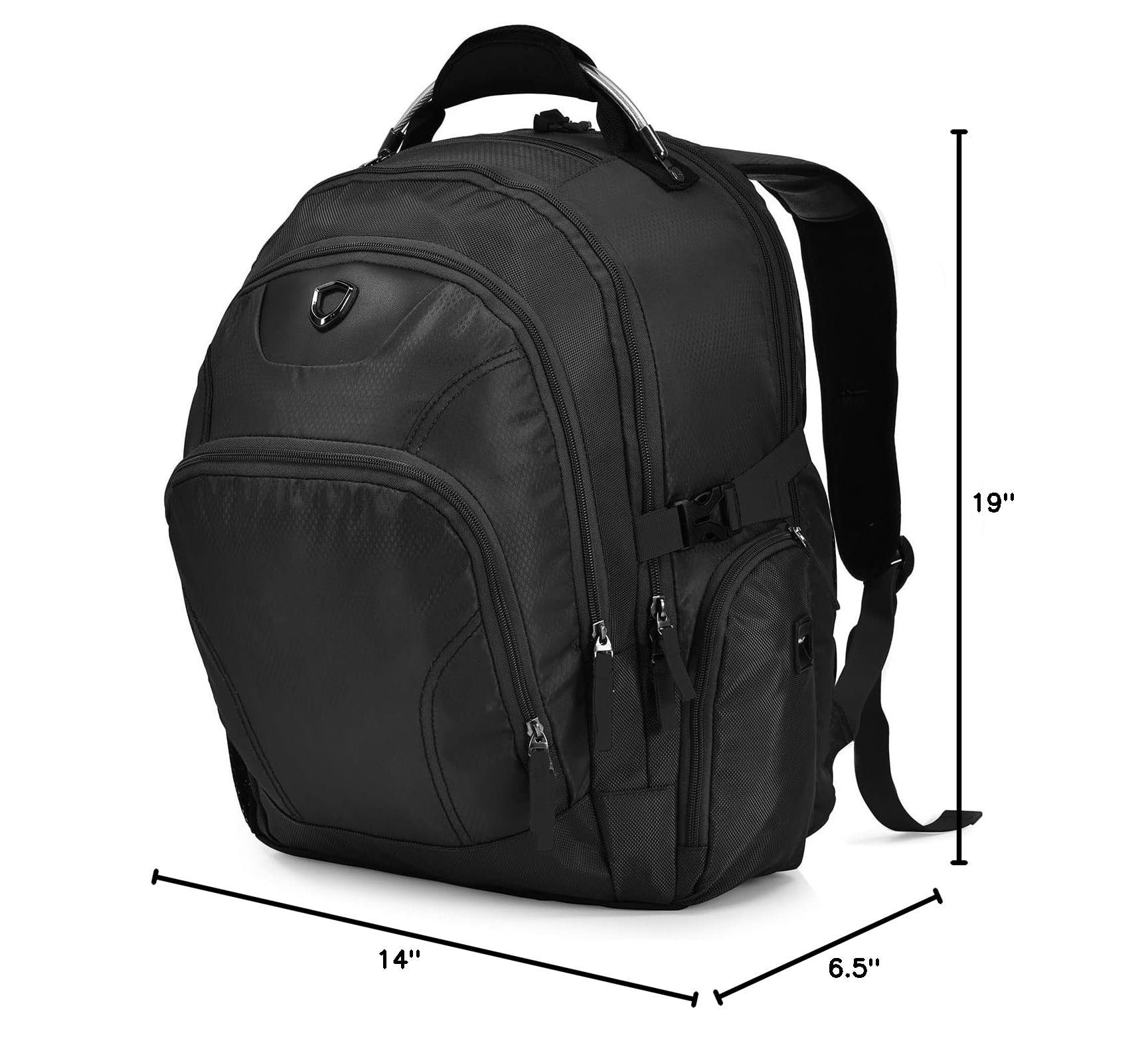 Traveler's Choice Hollin's Trek 19-inch Luggage Backpack, Black