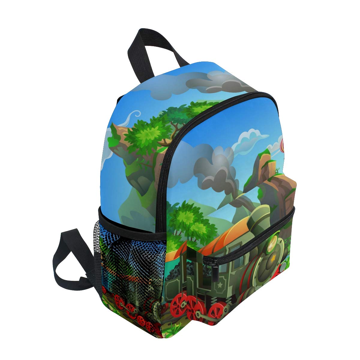 AUUXVA Kids Backpack Funny Train School Bag Kindergarten Toddler Preschool Backpack for Boy Girls Children