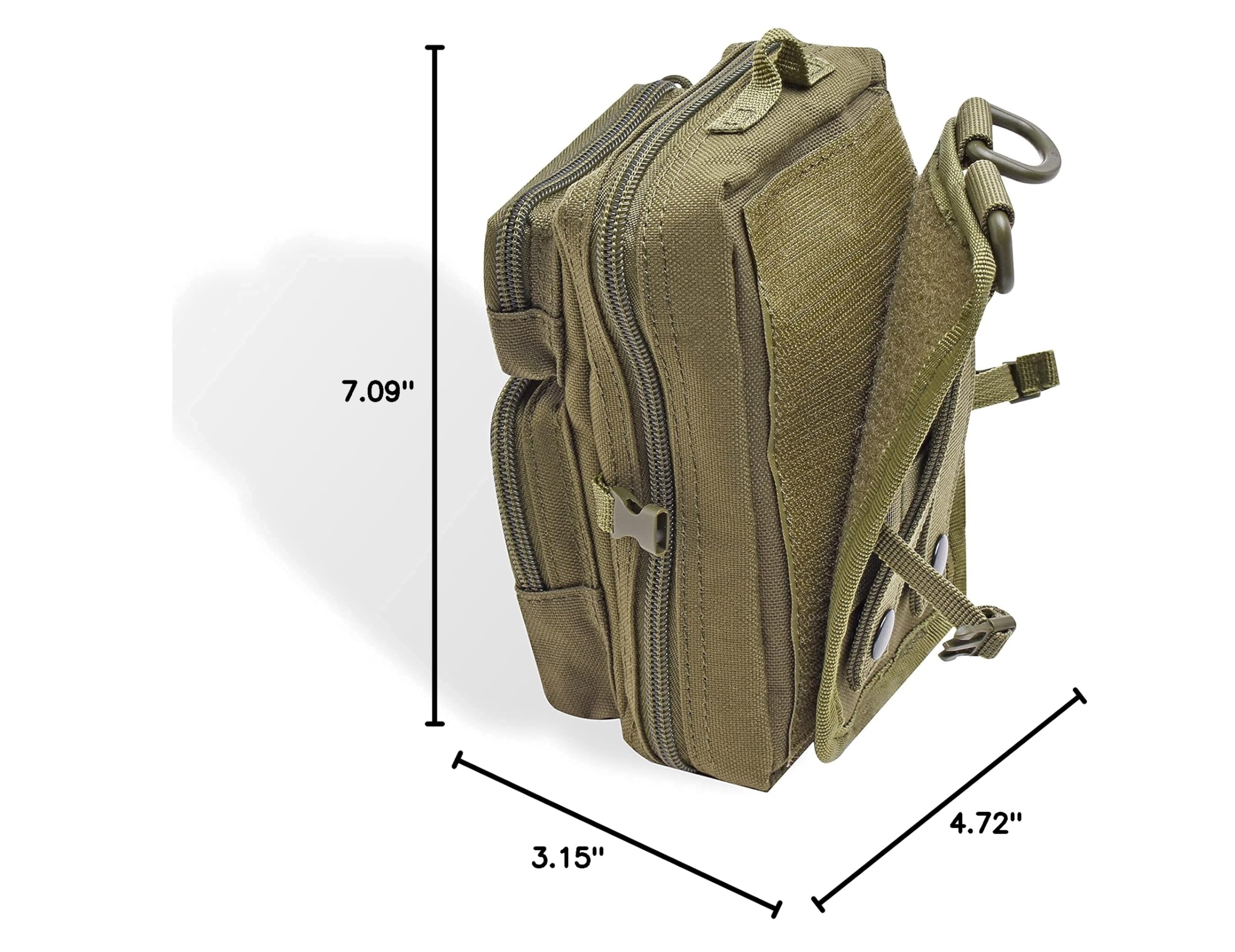 Taleverios - Mini Tactical Pouch - Detachable - Waterproof Holder with Rip Away Patch for Quick Accessibility - Multiple Compartments and Pockets