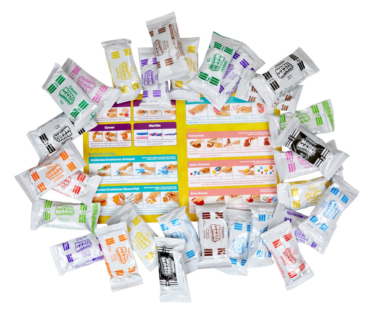 Crayola Model Magic, Modeling Clay Alternative, 15 Assorted Colors, 1 oz Packs, 30 Count