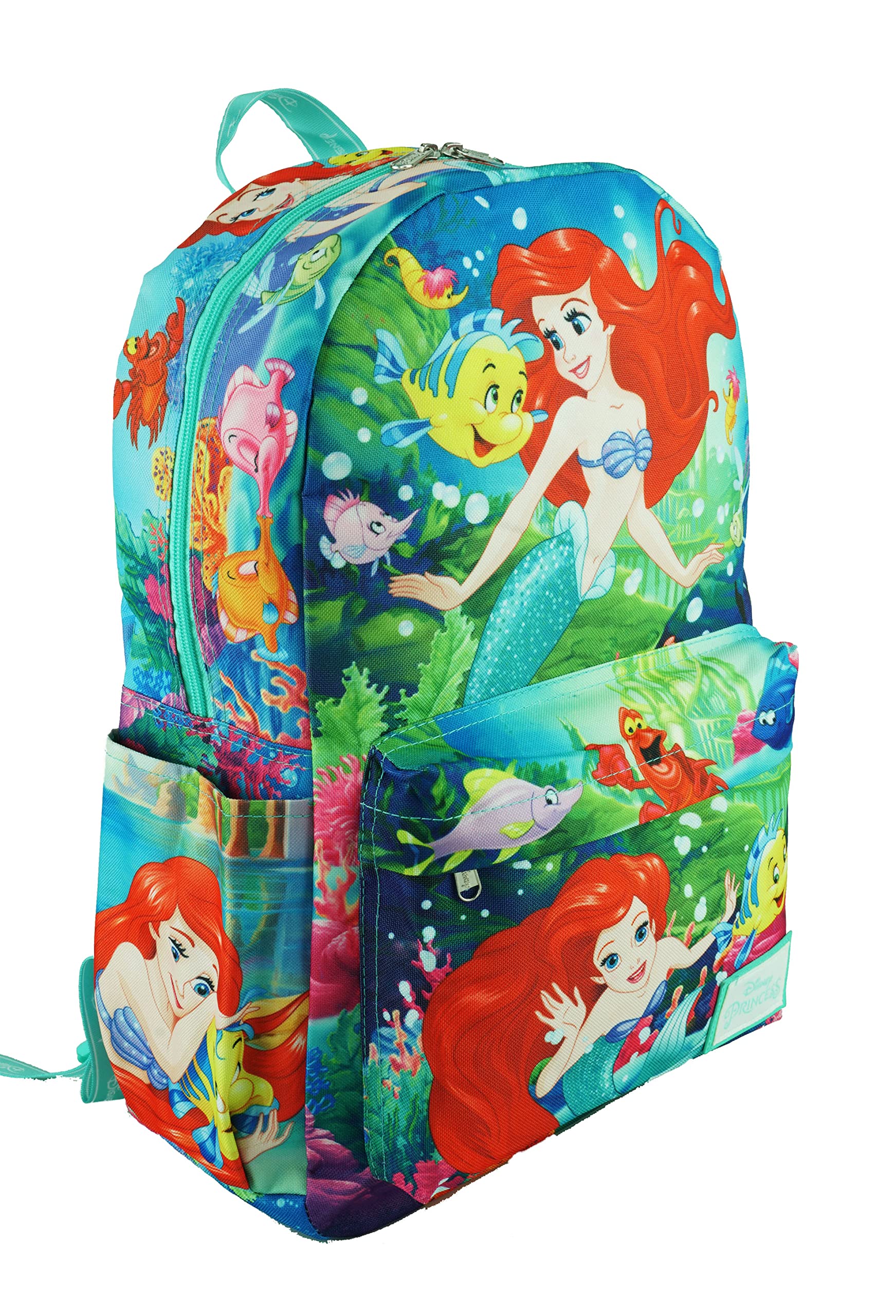 Disney The Little Mermaid - Ariel Deluxe Oversize Print Large 17.5" Backpack with Laptop Compartment - A19608