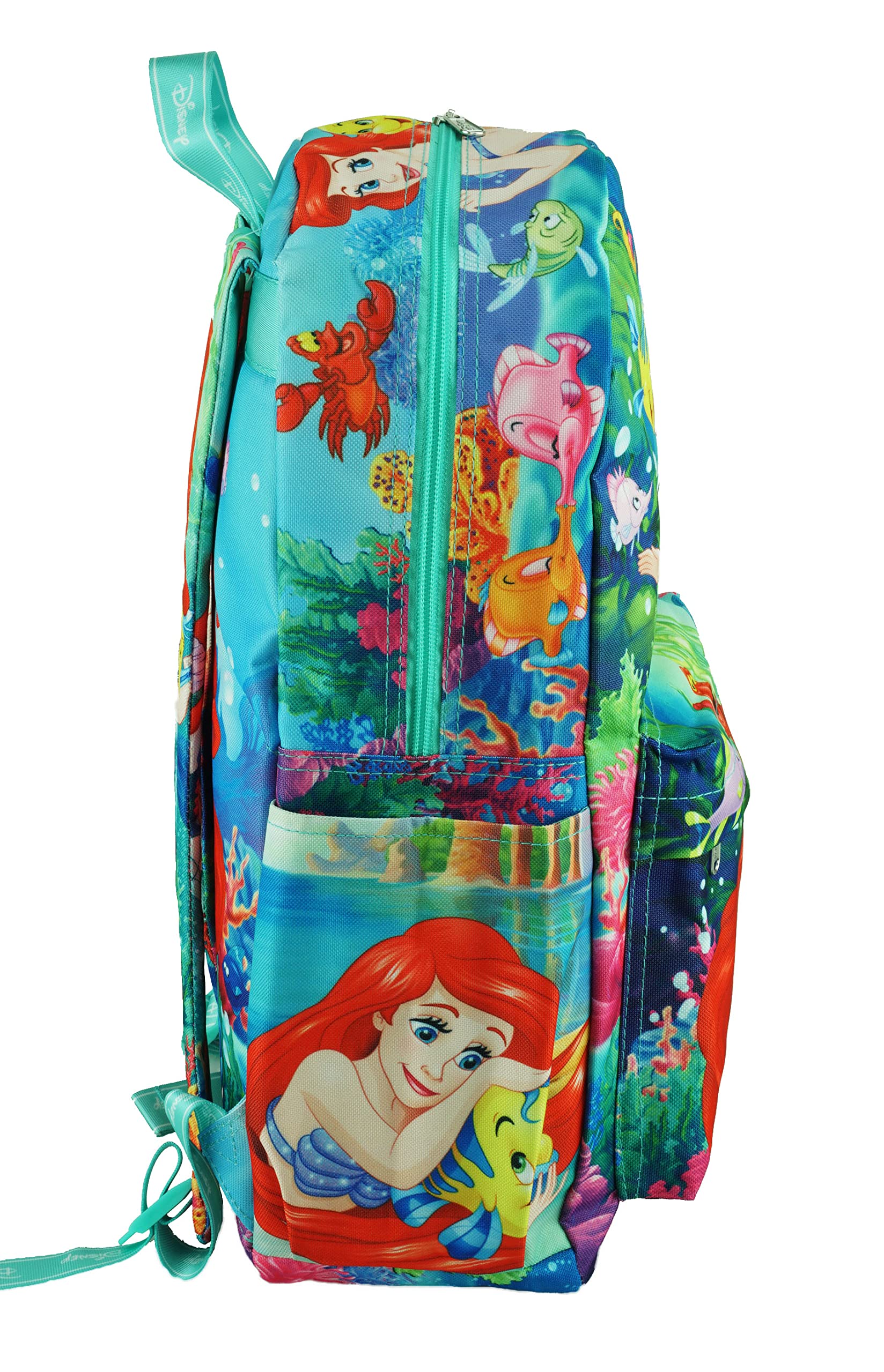 Disney The Little Mermaid - Ariel Deluxe Oversize Print Large 17.5" Backpack with Laptop Compartment - A19608