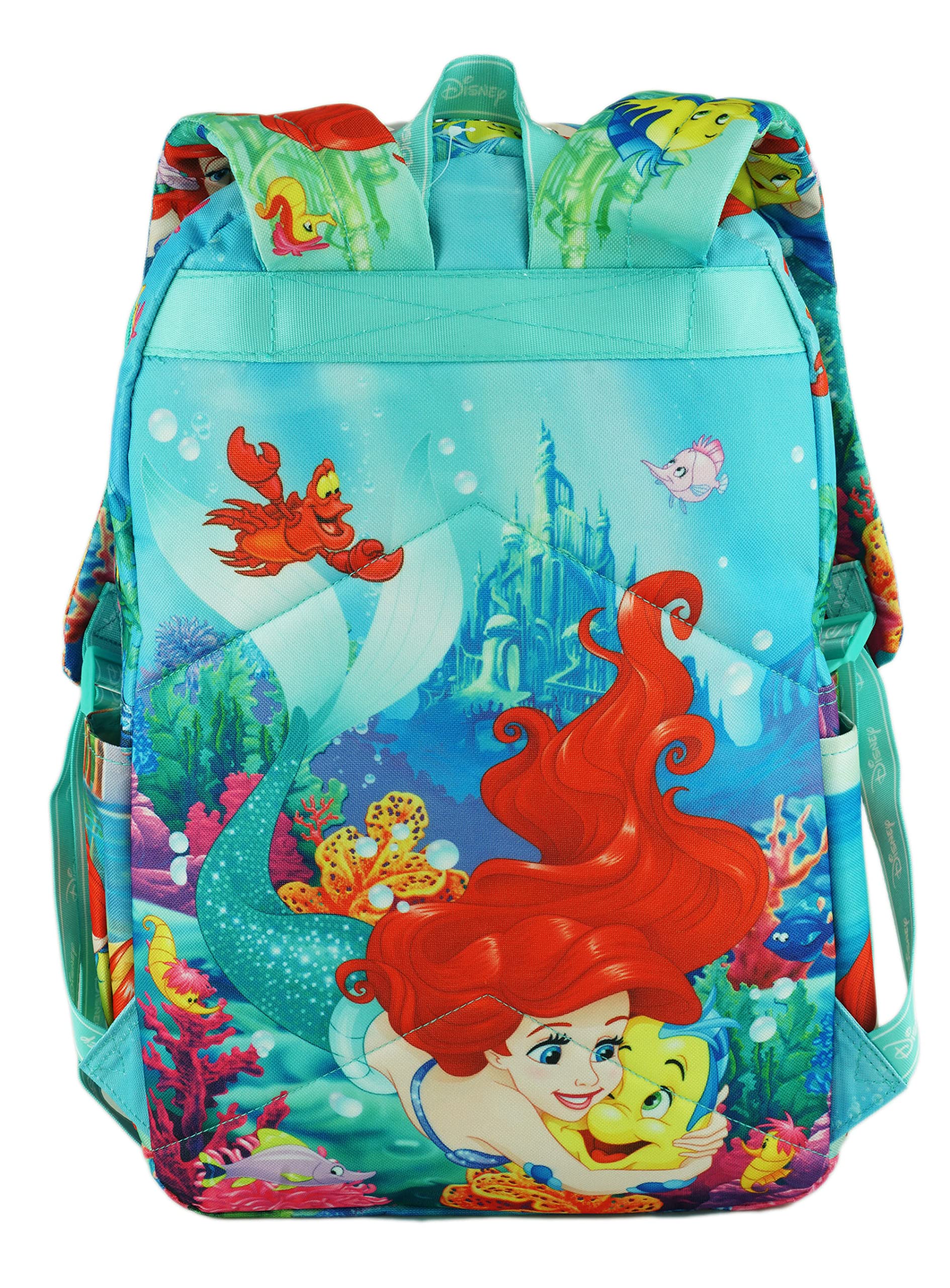 Disney The Little Mermaid - Ariel Deluxe Oversize Print Large 17.5" Backpack with Laptop Compartment - A19608