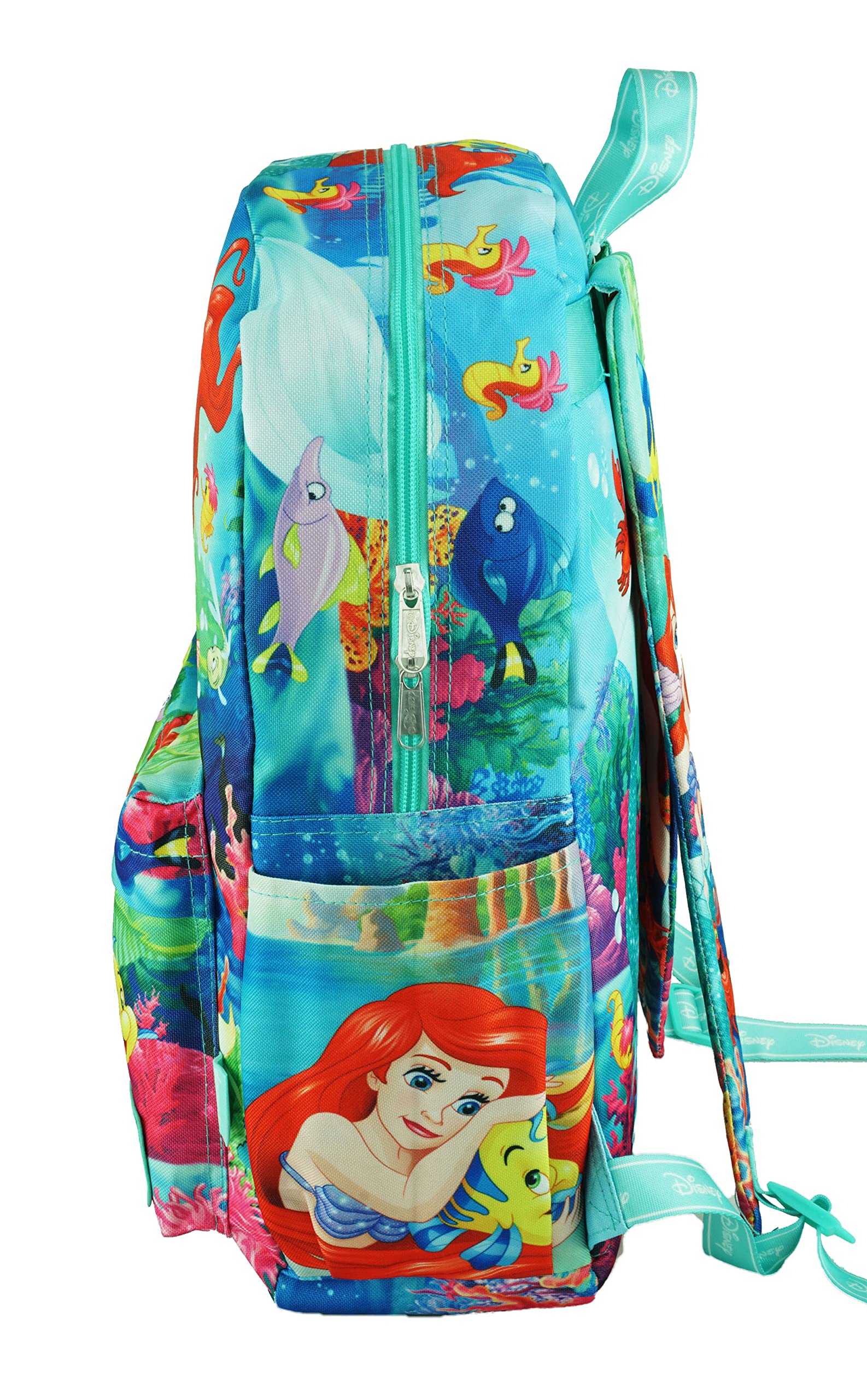 Disney The Little Mermaid - Ariel Deluxe Oversize Print Large 17.5" Backpack with Laptop Compartment - A19608