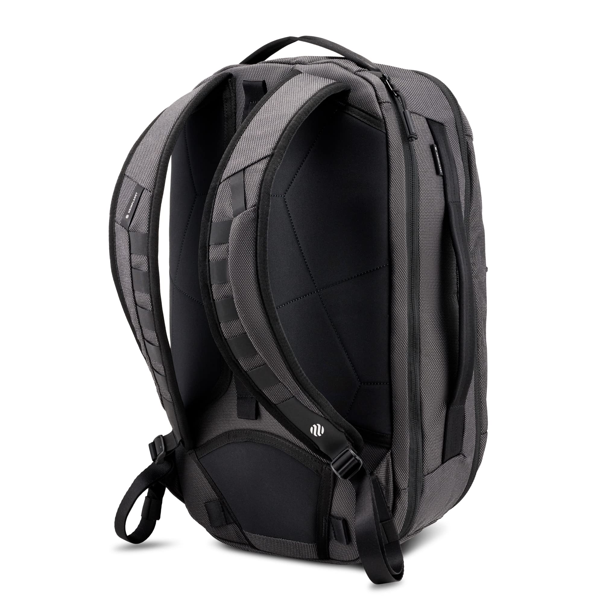 HEIMPLANET Original | Transit Line DAYPACK 24L | Waterproof backpack with laptop compartment and clamshell opening | DYECOSHELL material | Supports 1% for The Planet (Black)
