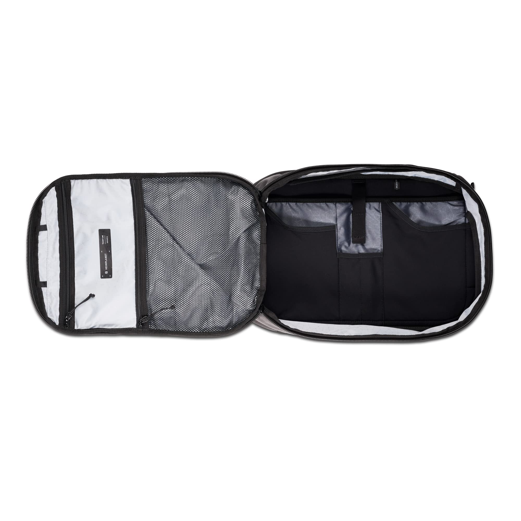 HEIMPLANET Original | Transit Line DAYPACK 24L | Waterproof backpack with laptop compartment and clamshell opening | DYECOSHELL material | Supports 1% for The Planet (Black)