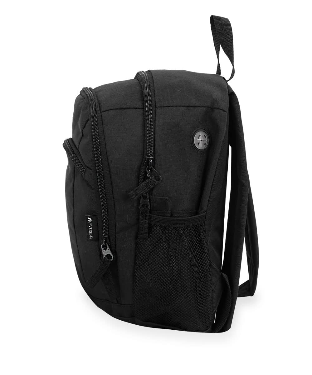 Everest Deluxe Small Backpack, Black, One Size