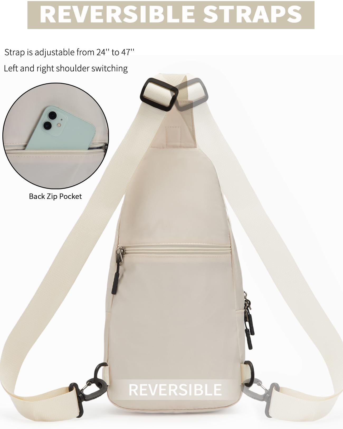 Small Sling Bag for Men Women One Strap Shoulder Crossbody Backpack with USB Charging Port for Hiking Cycling Travel Black