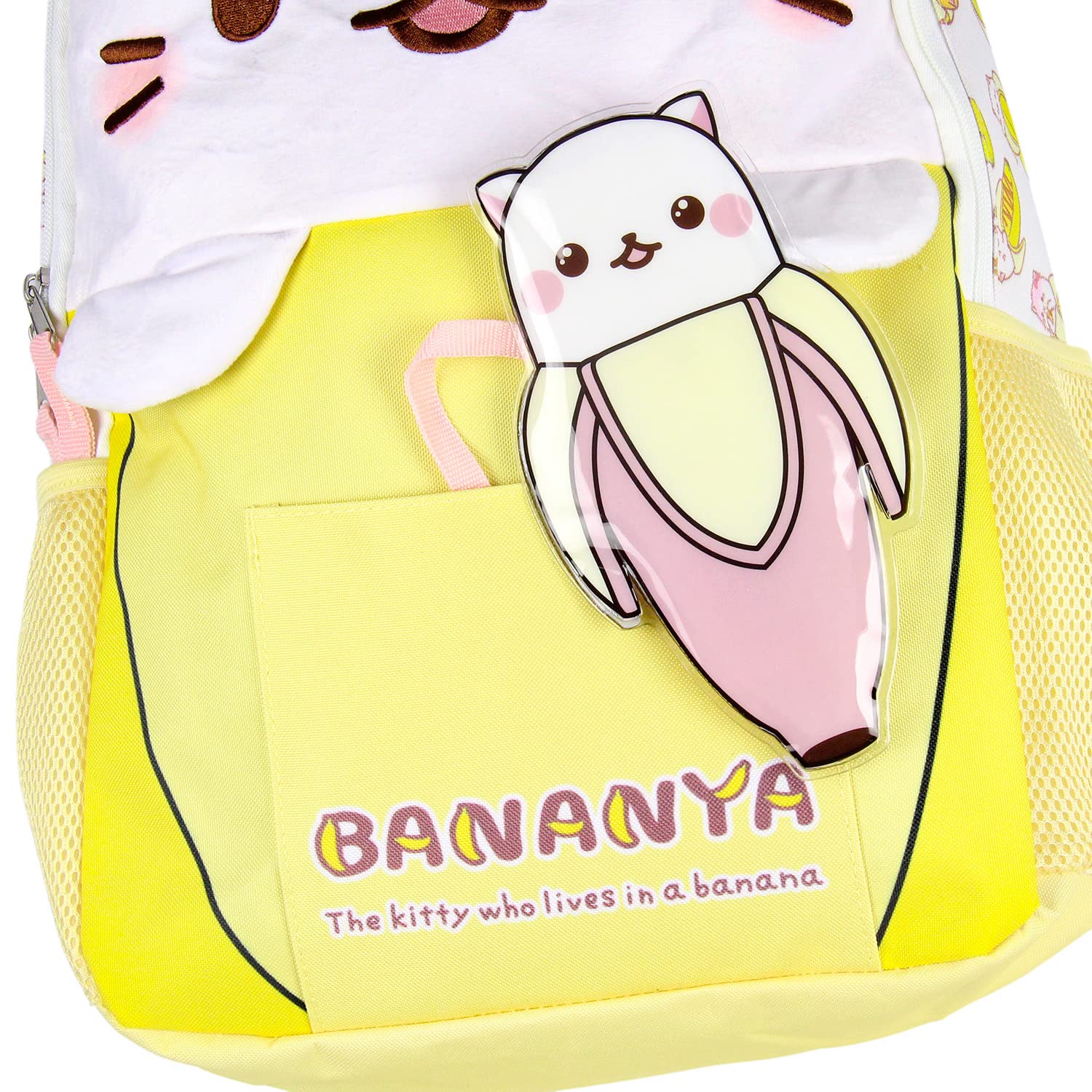 Crunchyroll Bananya Plush 3-D Cat Anime Cartoon 16" Backpack