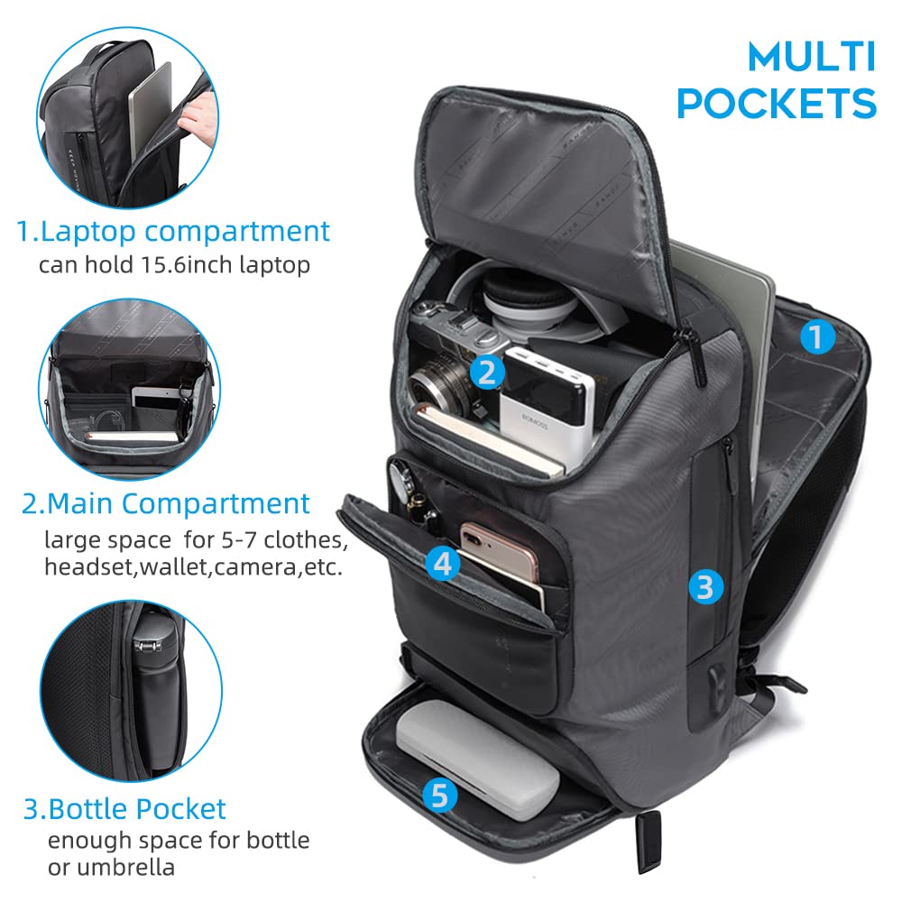 BANGE 17 Inch Laptop Backpack for Men,Travelling Backpack for Business with USB Charger Port,Weekender Carry-On Backpack with Luggage Sleeve for Women and Men…