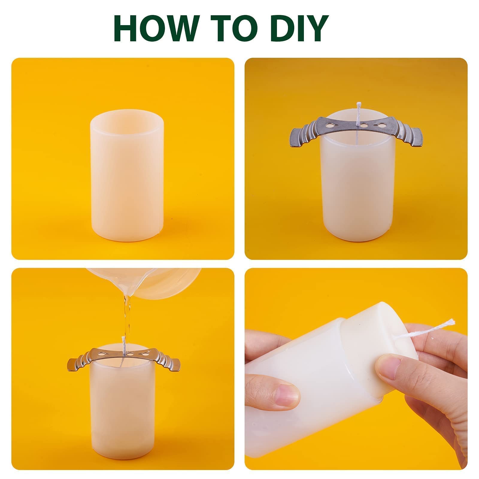 Cylinder Candle Molds for Candle Making, 4in & 3in & 2in Silicone Candle Mold Pillar Epoxy Resin Casting Molds for DIY Crafts, Wax Candle Making, Soaps (4 Sizes)