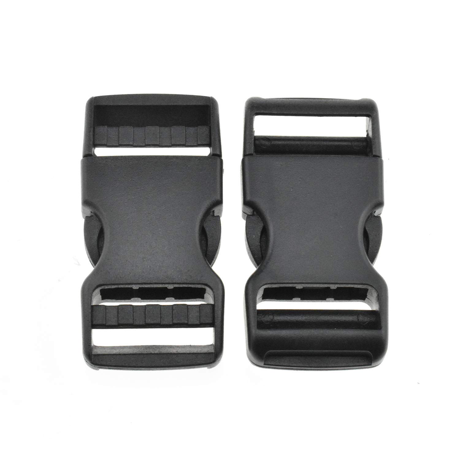 SGH Pro Quick Side Release Buckles 0.75' Wide Dual Adjustable Clips Snaps No Sewing Heavy Duty Plastic 7 Pack Replacement for Nylon Strap Webbing Survival Paracord Backpack Fanny Pack Waist Strap